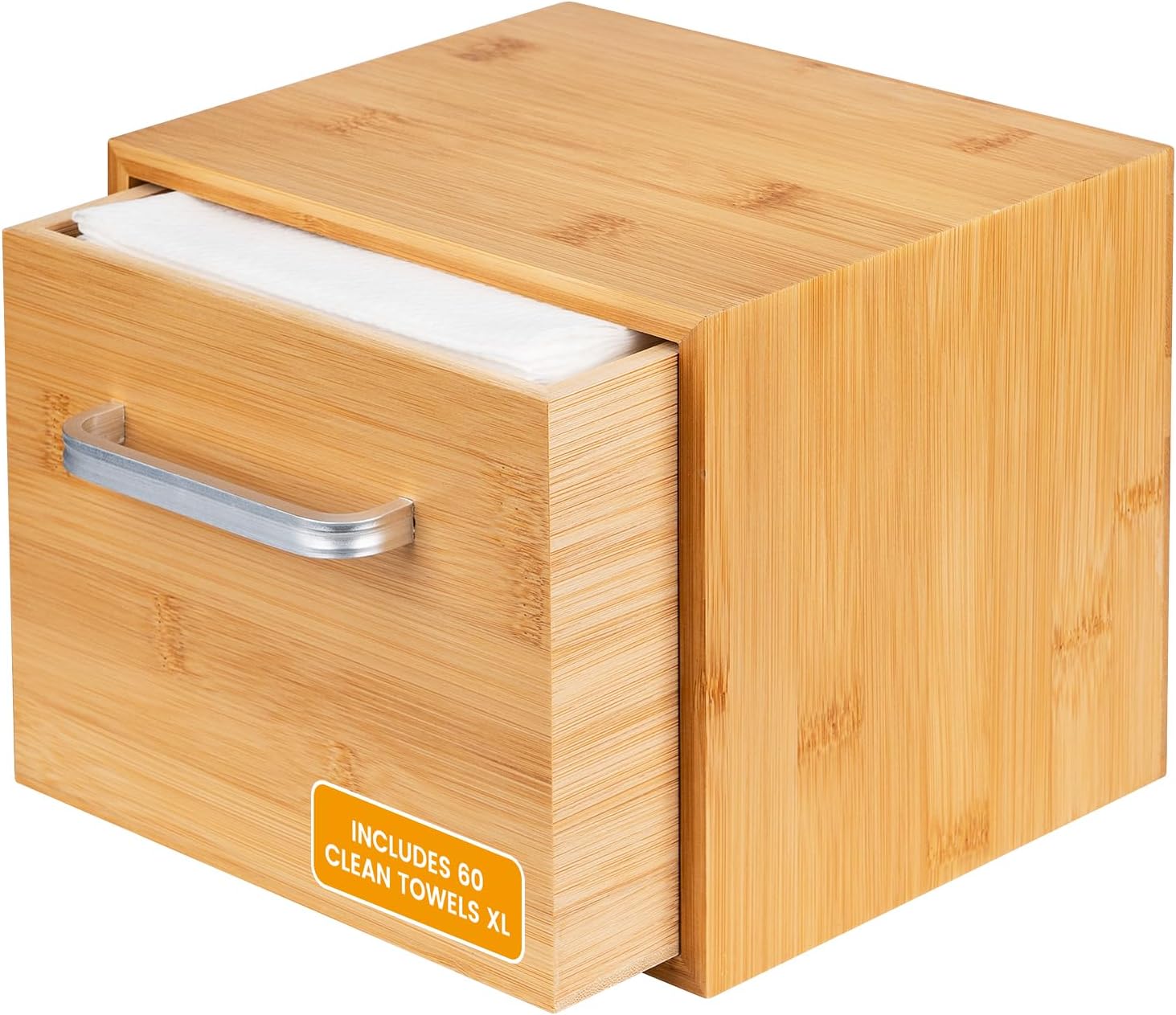 Amazon.com: Bamboo Box for Face Towels & 60 Clean Towels XL, Face Towel ...