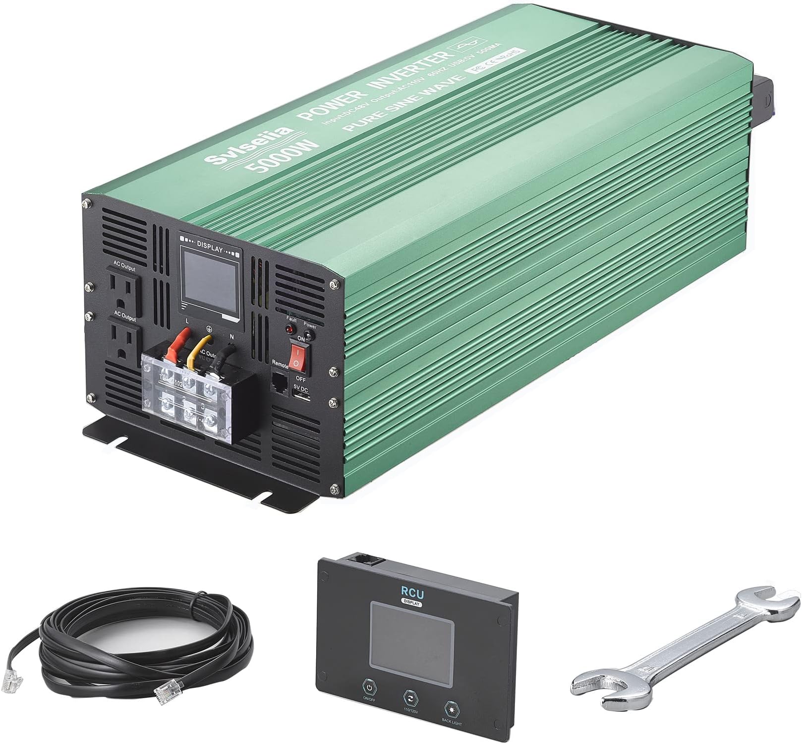 Amazon.com: Svlseiia 5000W Power Inverter Pure sine Wave DC 48v to AC ...