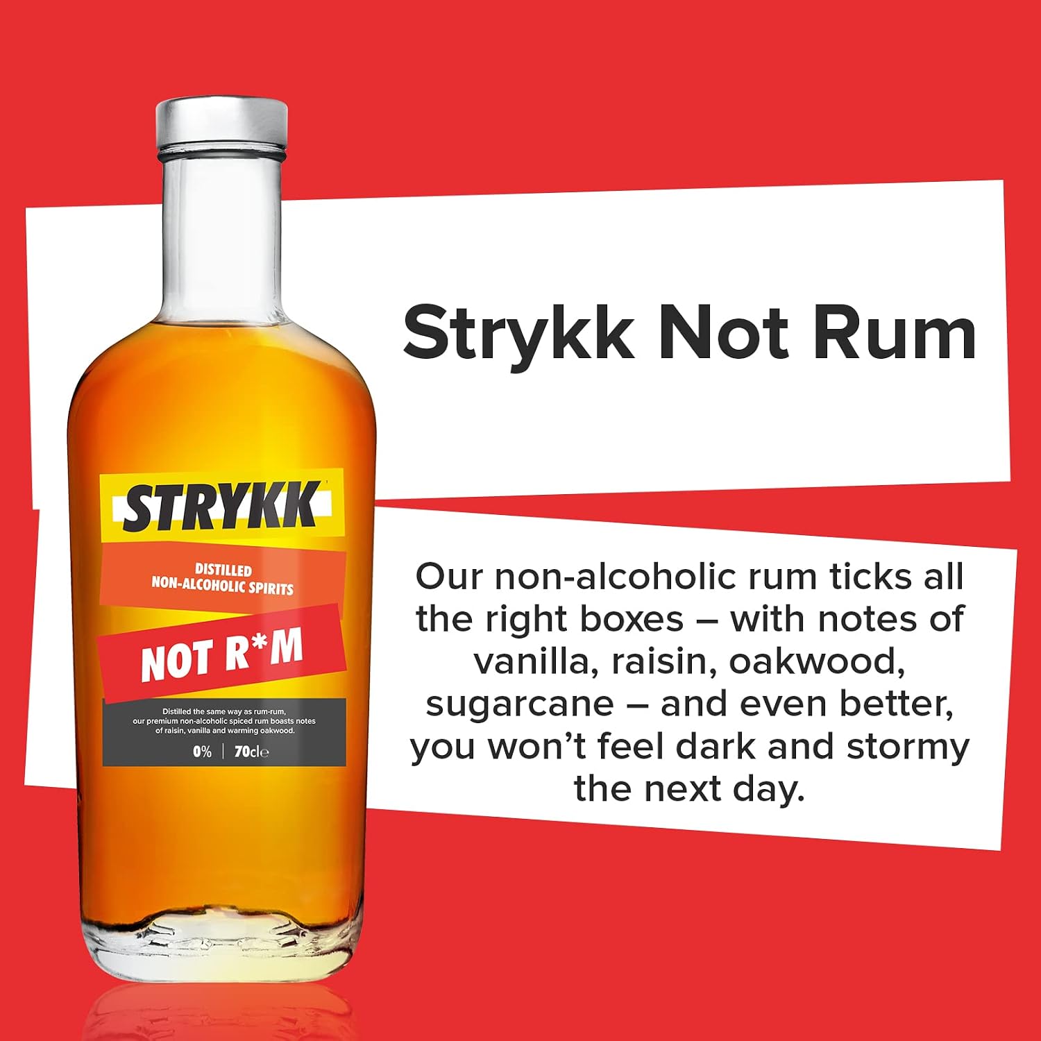 Buy STRYKK NOT RUM | Zero Proof Non Alcoholic Spirit with Sweet Sugar ...