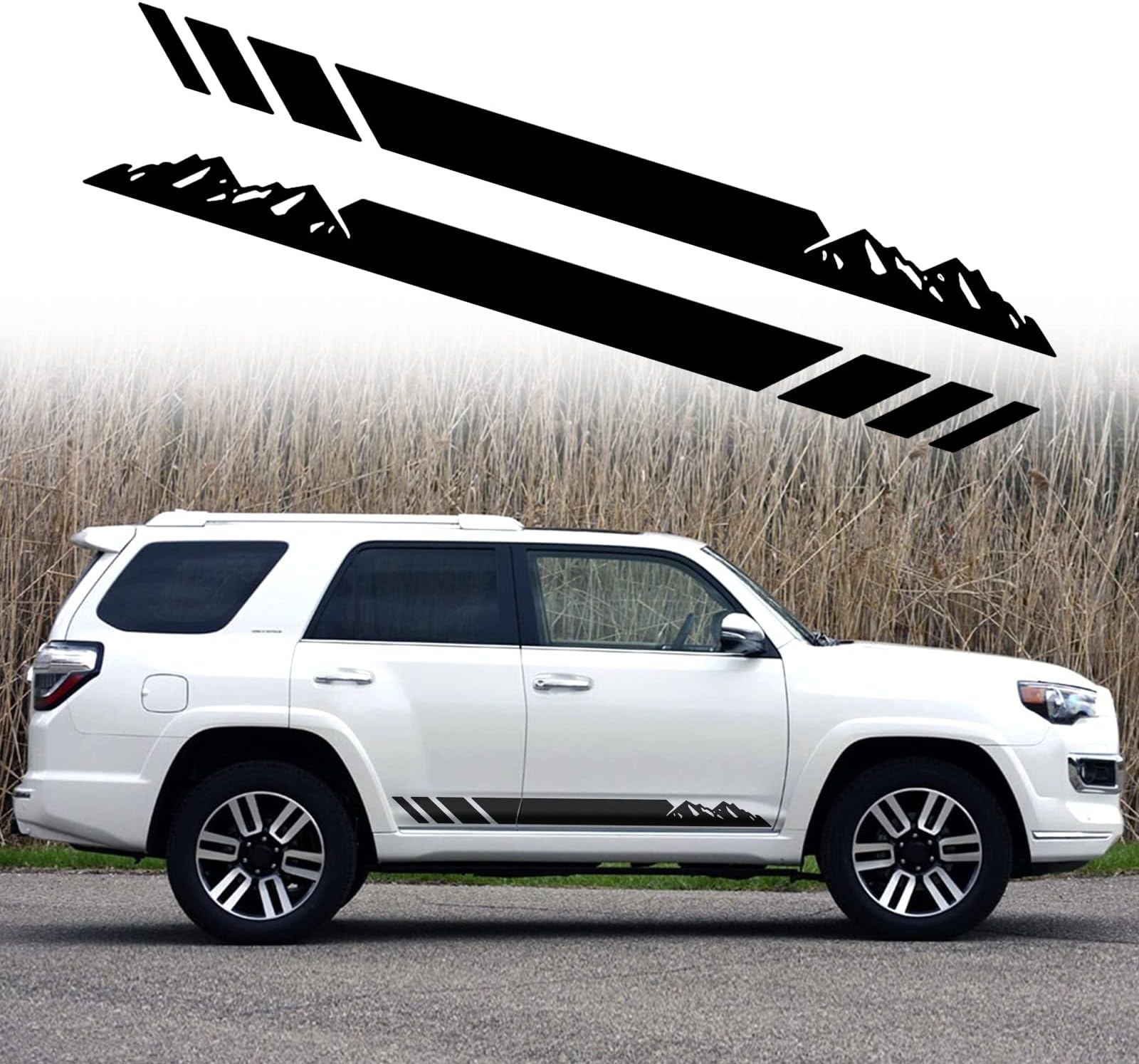 Amazon.com - Decal Sticker Vinyl Side Mountain Stripe Kit Compatible ...