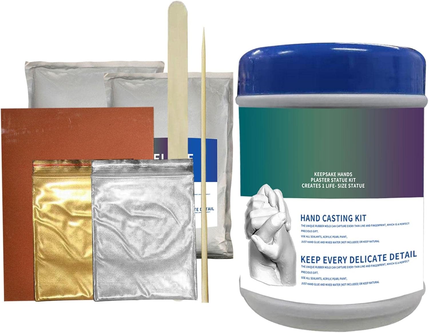 Keepsake Hands Casting Kit, Family Hand Mold, Clasped Group Hand ...