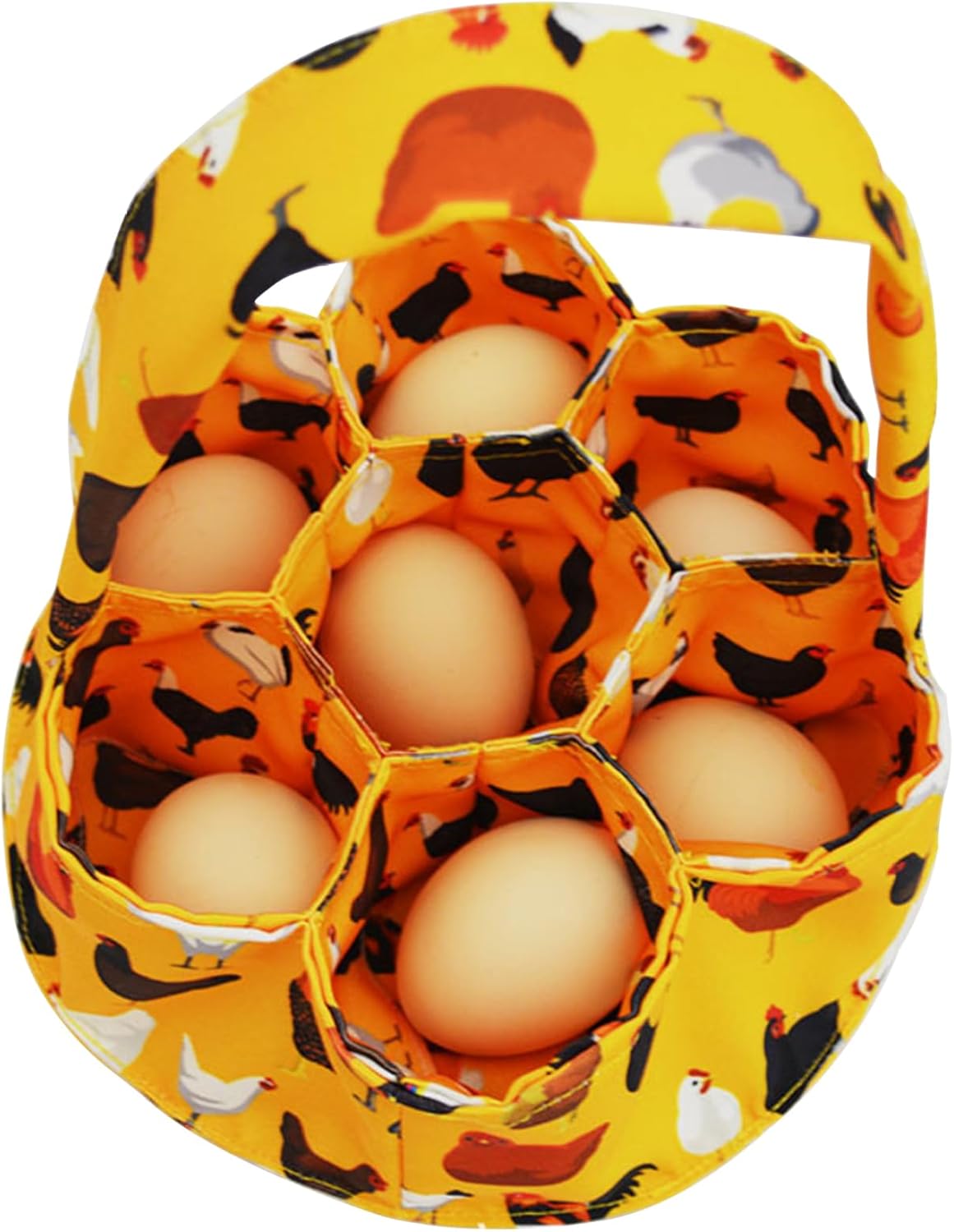 Chicken Egg Basket for Gathering Fresh Eggs 7 Pouches Egg Collecting ...