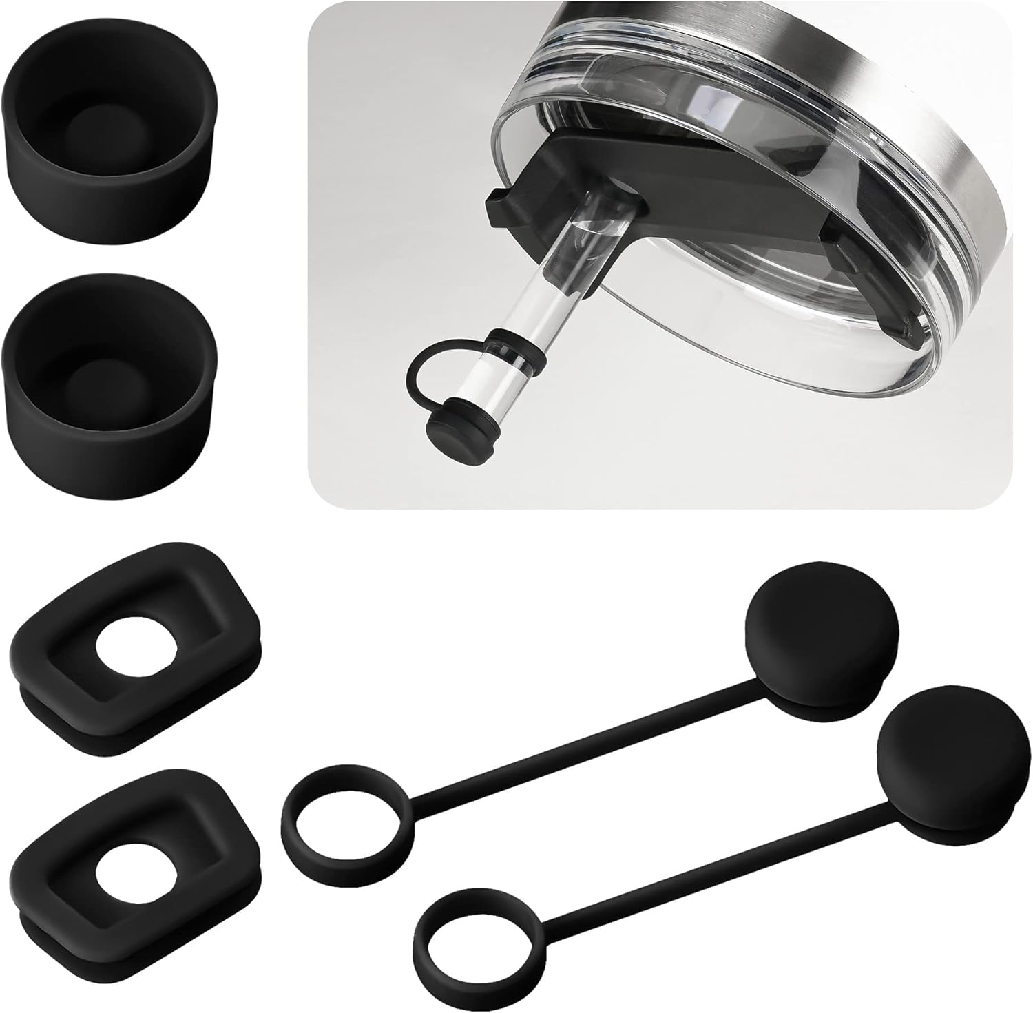 Amazon.com: NiHome Silicone Spill Proof Stopper Set of 6 Compatible ...