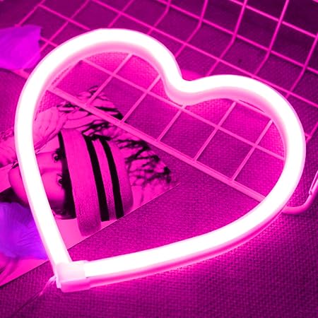 Amazon.com: Love Heart Neon Light Valentine's Gift for Kids or Her,LED ...