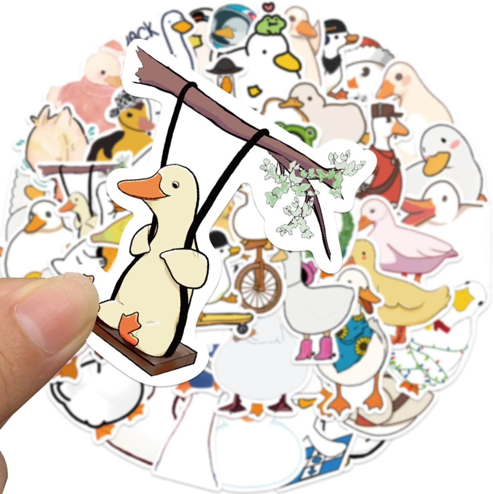 Amazon.com: 50Pcs Cute Duck Stickers for Kids Teens Girls Boys, Cartoon ...