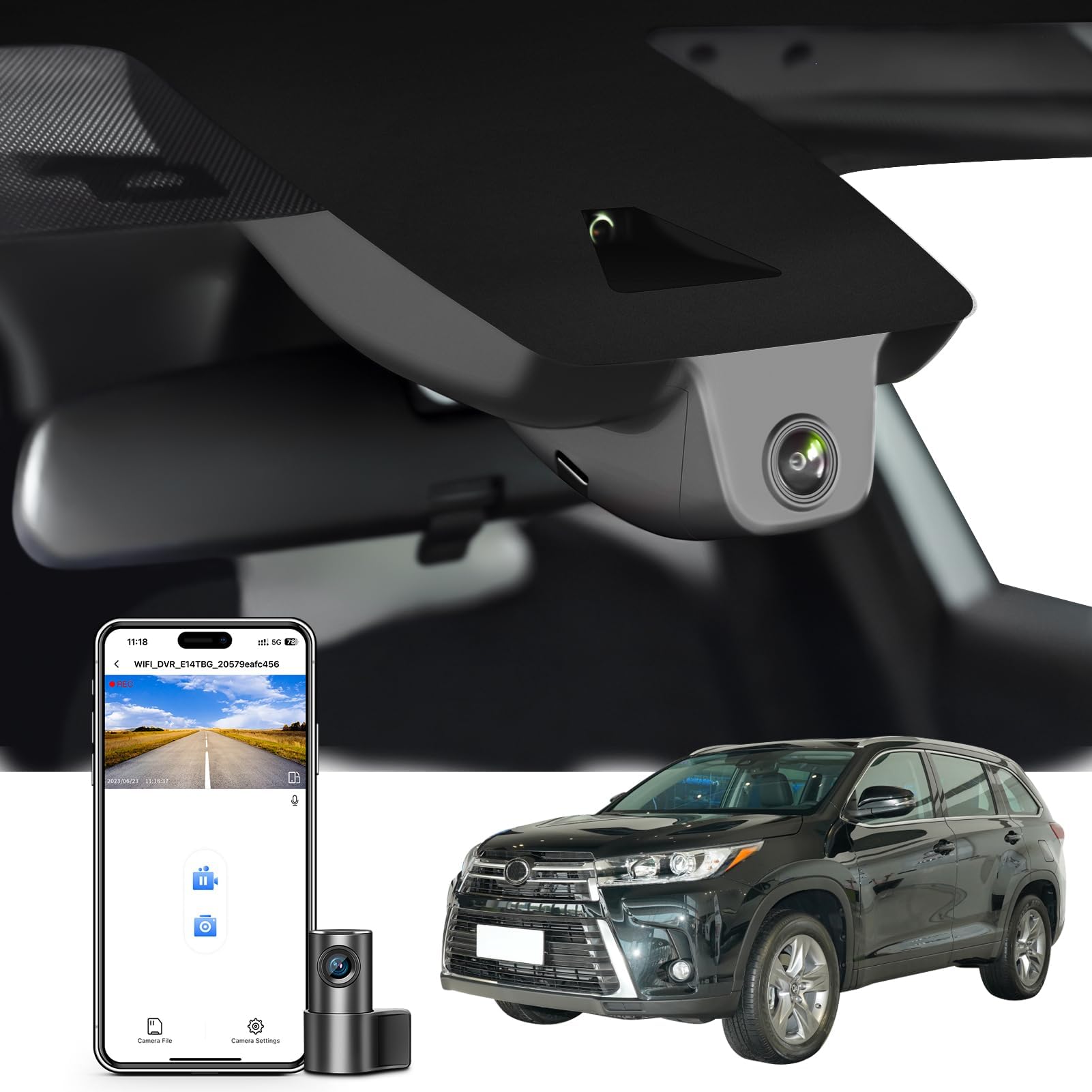 Amazon.com: Mangoal Front 4K & Rear 1080p Dash Cam Custom fit for ...