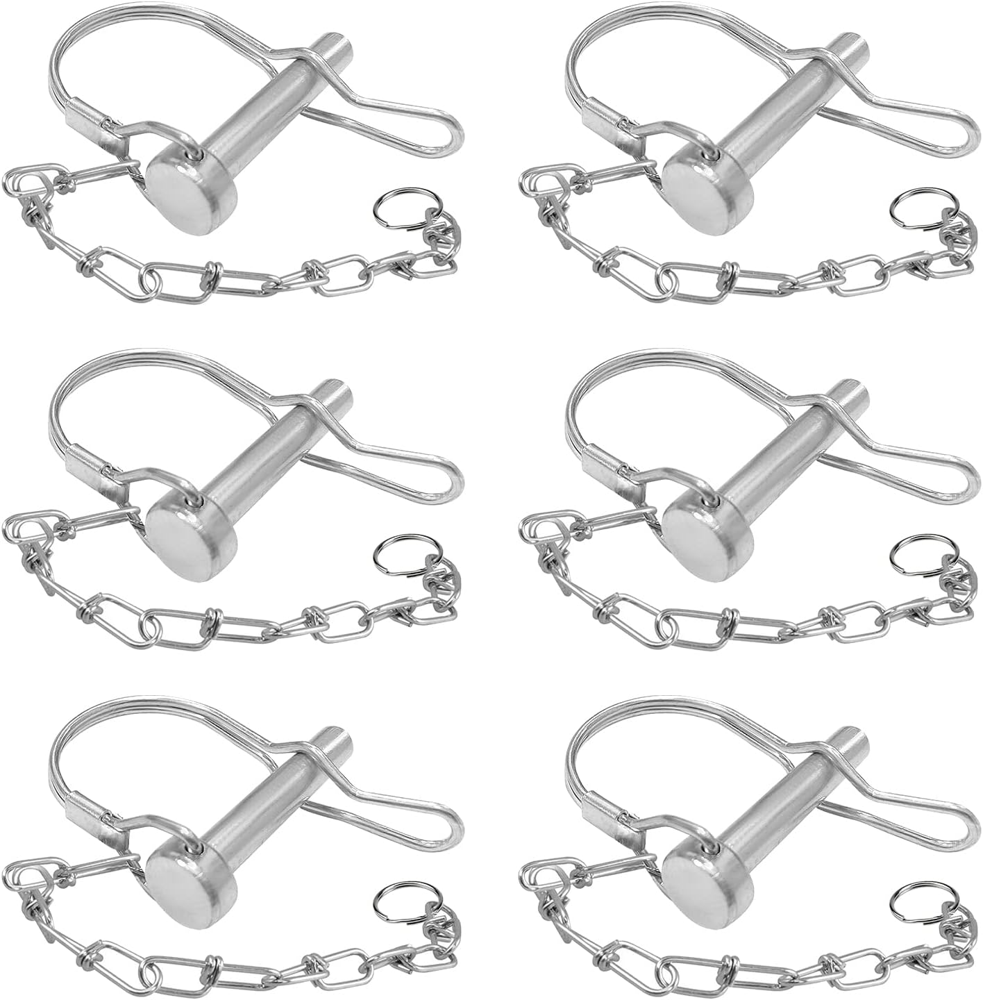 Amazon.com: Rhsemi 6Pieces 5/16 Inch Trailer Coupler Pin with Chain ...