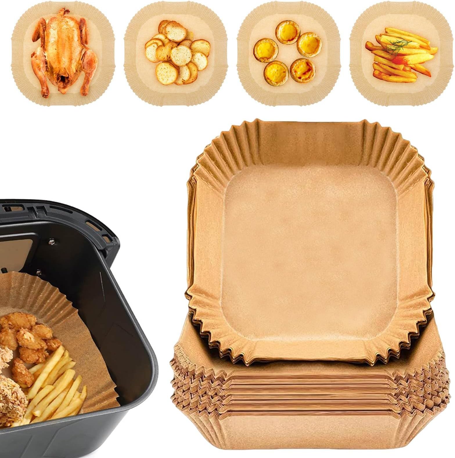 Amazon.com: PPUU Air Fryer Liners, 8 inch Parchment Paper for 5-8QT Air ...