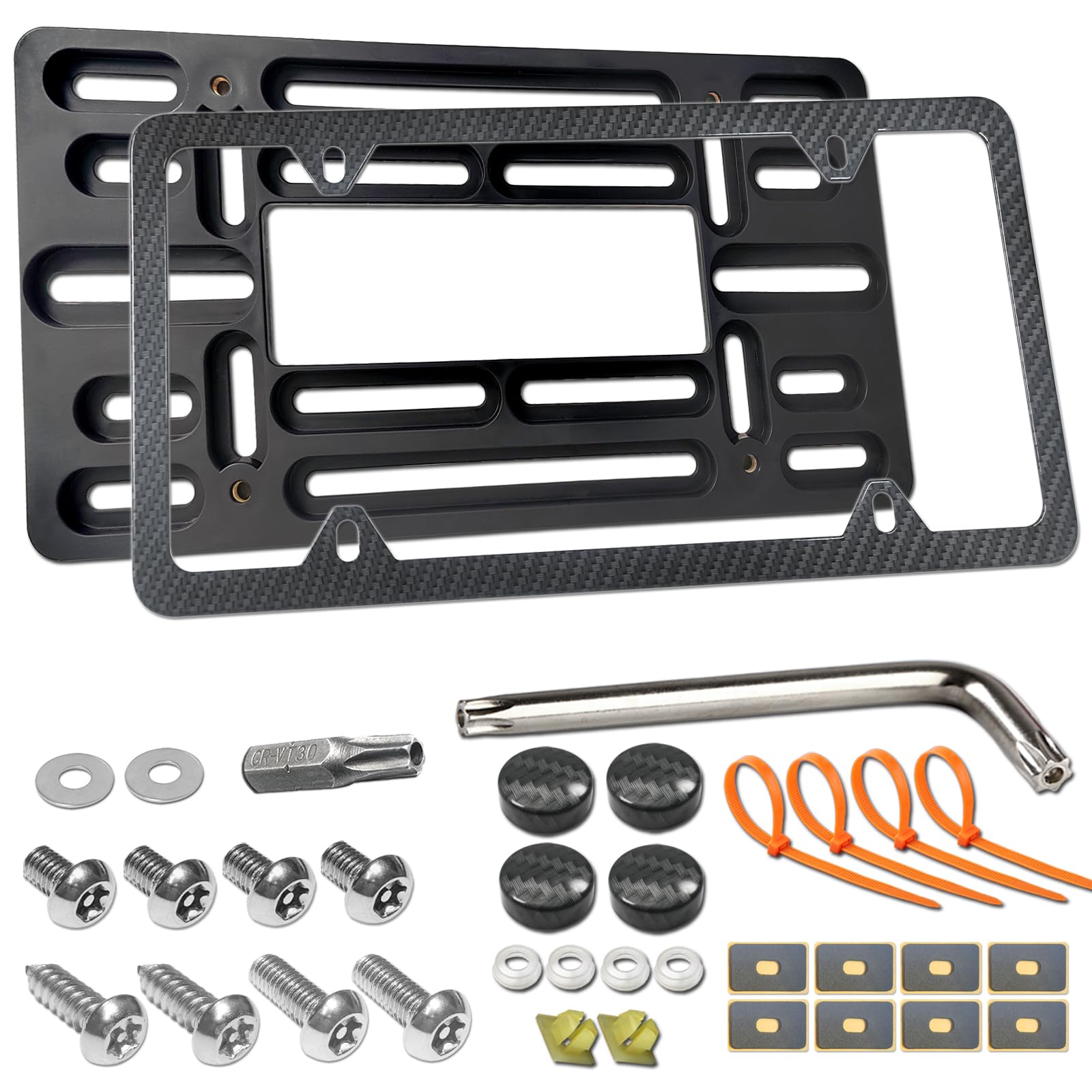 Amazon.com: Aootf Front License Plate Bracket- Universal Front Bumper ...