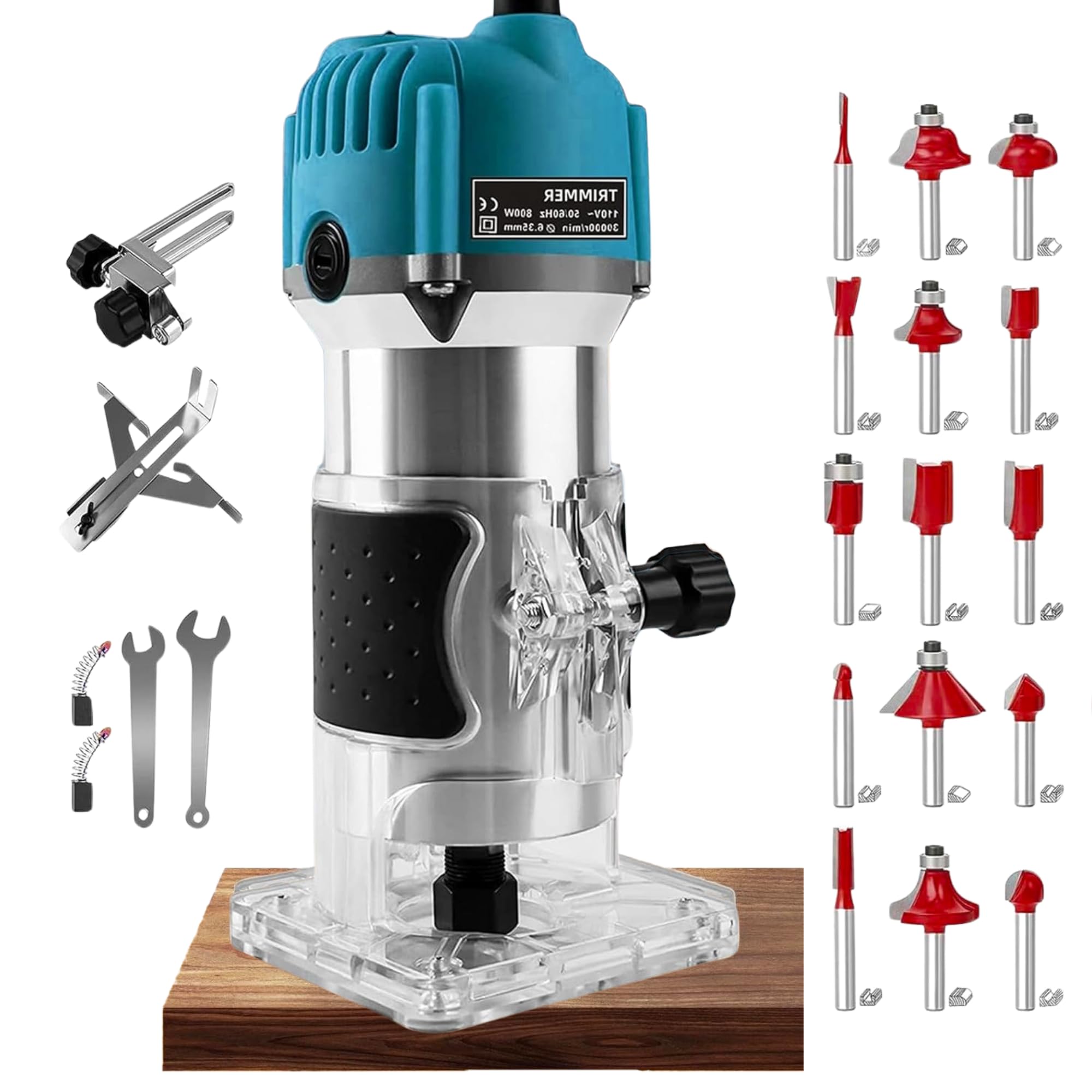 Mastery Brand Router para Madera - Enrutador de Madera 800W, Velocidad ...