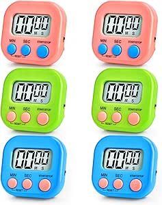 Amazon.com: 6 Pack Digital Kitchen Timer Magnetic Digital Timer ...