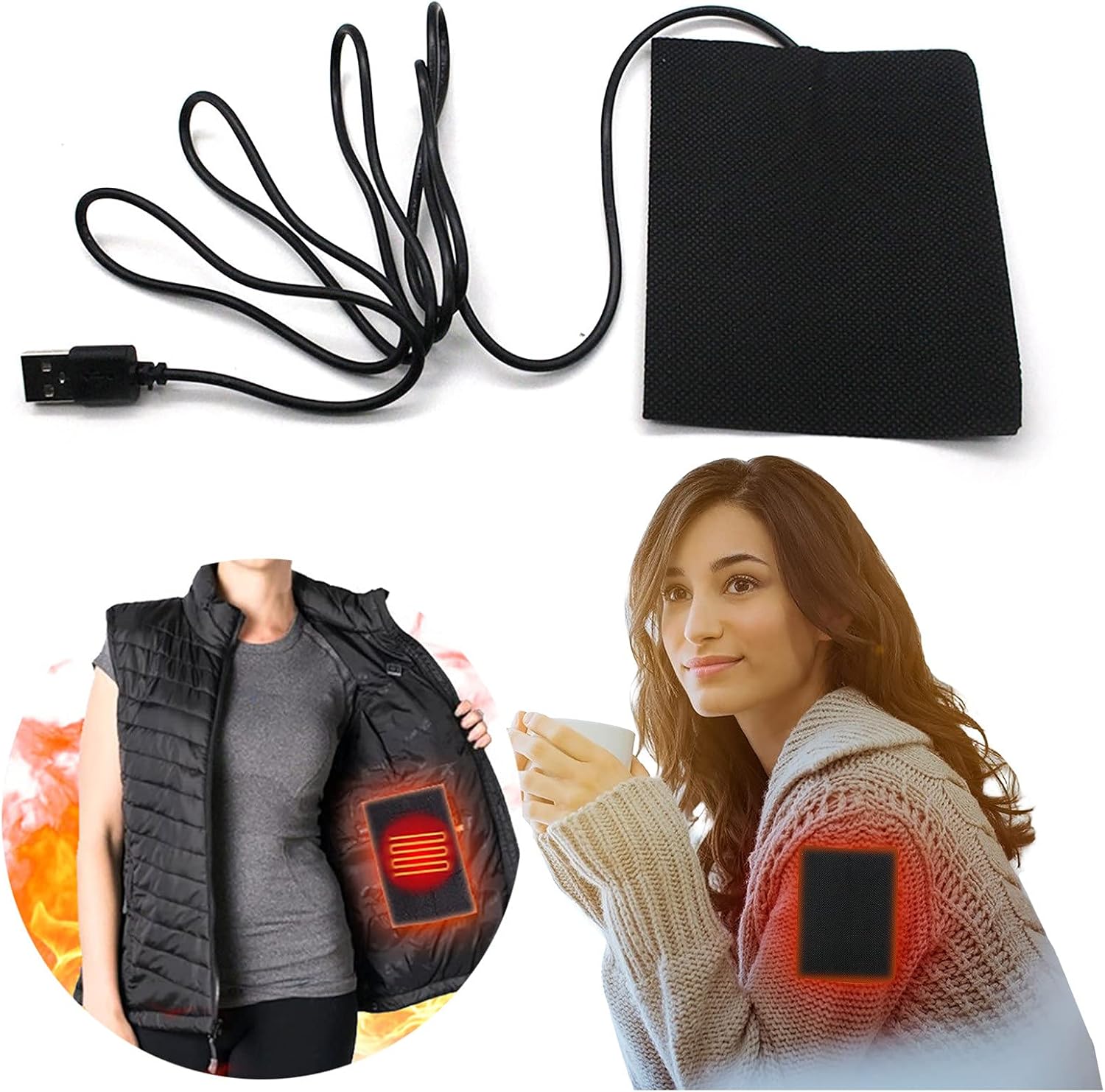 Amazon.com: Vest Heating Film Down Jacket Heating Film, Heating Pads ...