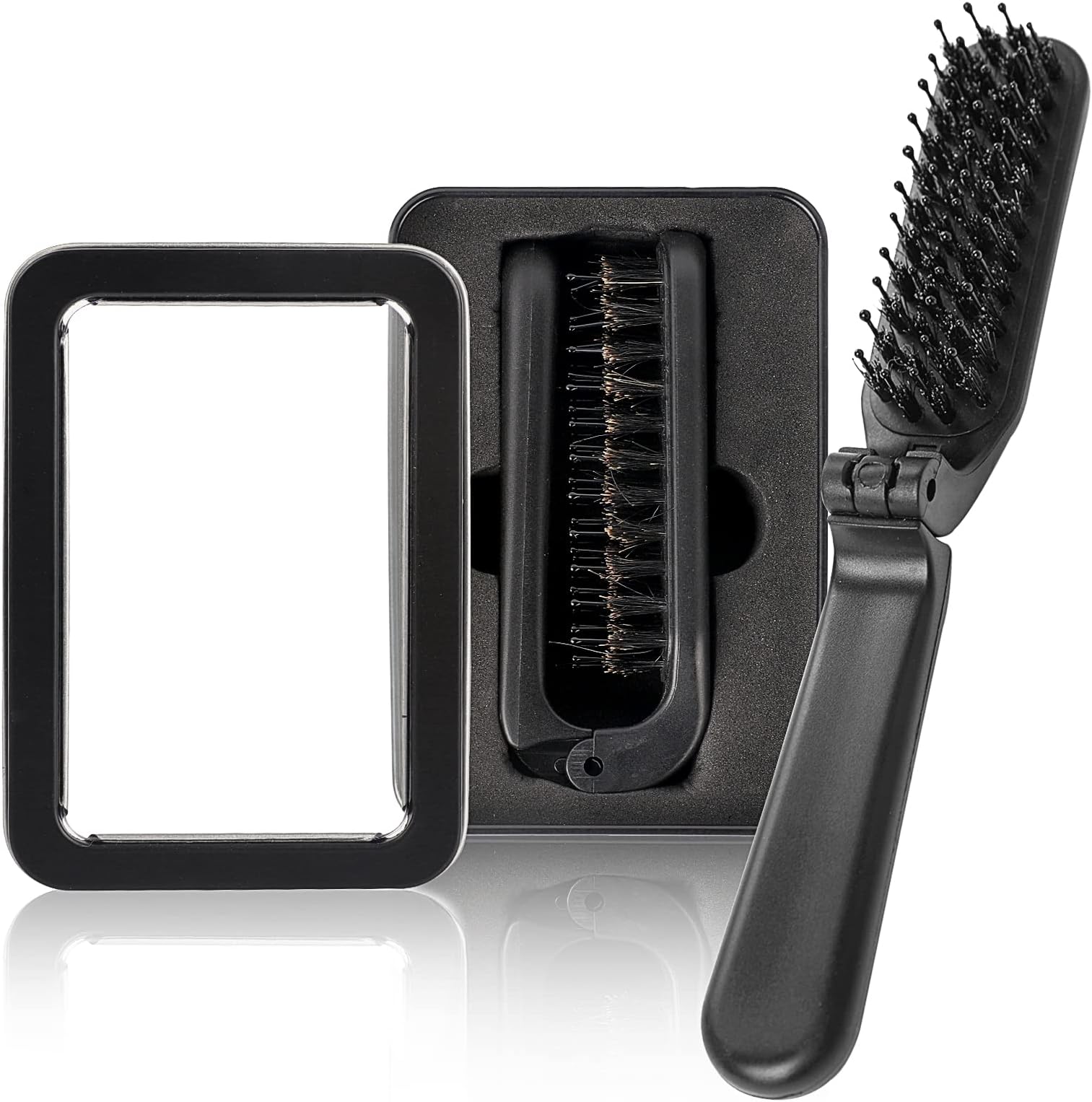 Amazon.com : Ultra Folding Hair Brush with Mirror : Folding Travel ...
