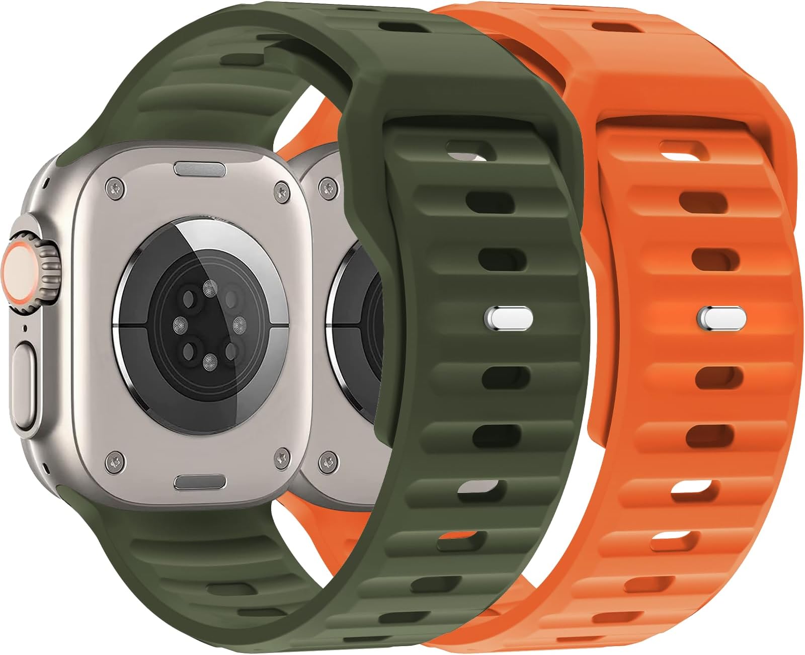 Amazon.com: 2 Pack Sport Band Compatible with Apple Watch Ultra Band ...