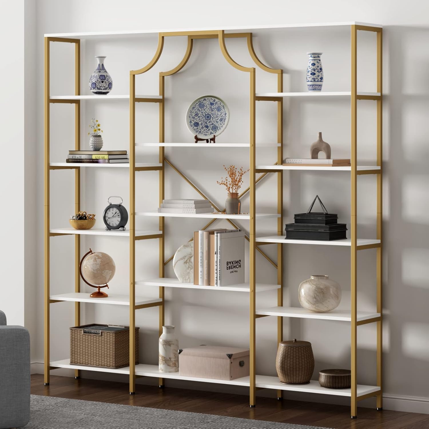 Amazon.com: Loomie Triple Wide Bookshelf, 70.87" W/H Large Tall Etagere ...