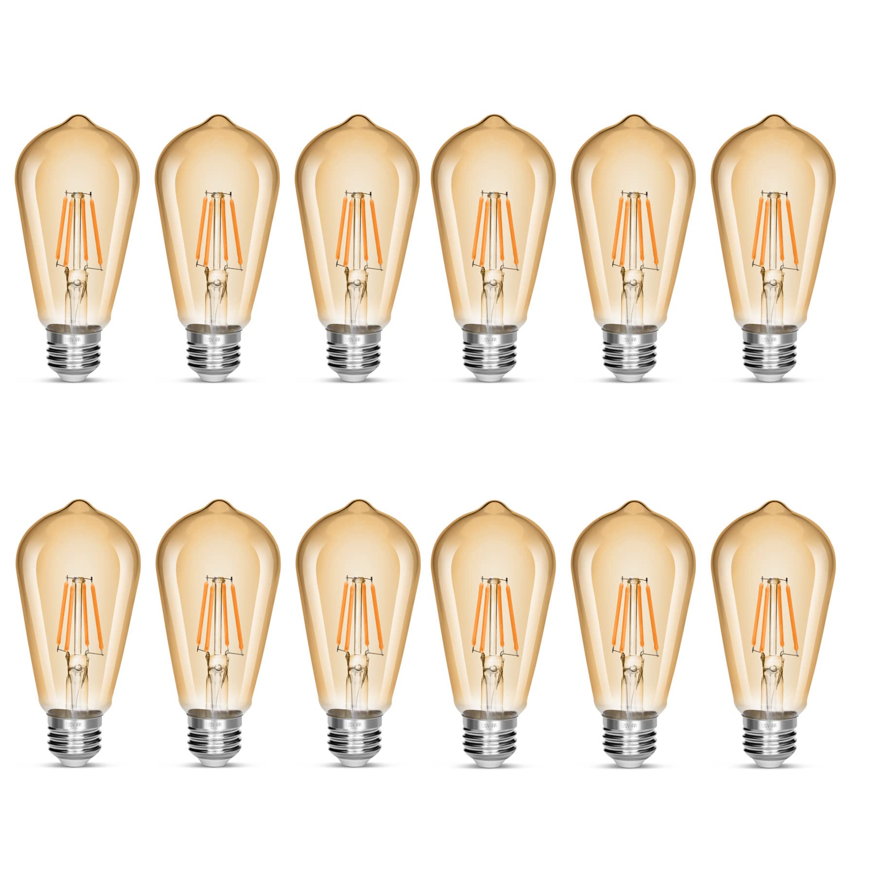 NOTOC LED Edison Bulb 4W,Antique 40W Vintage Edison Bulb,E26 Light Bulb ...