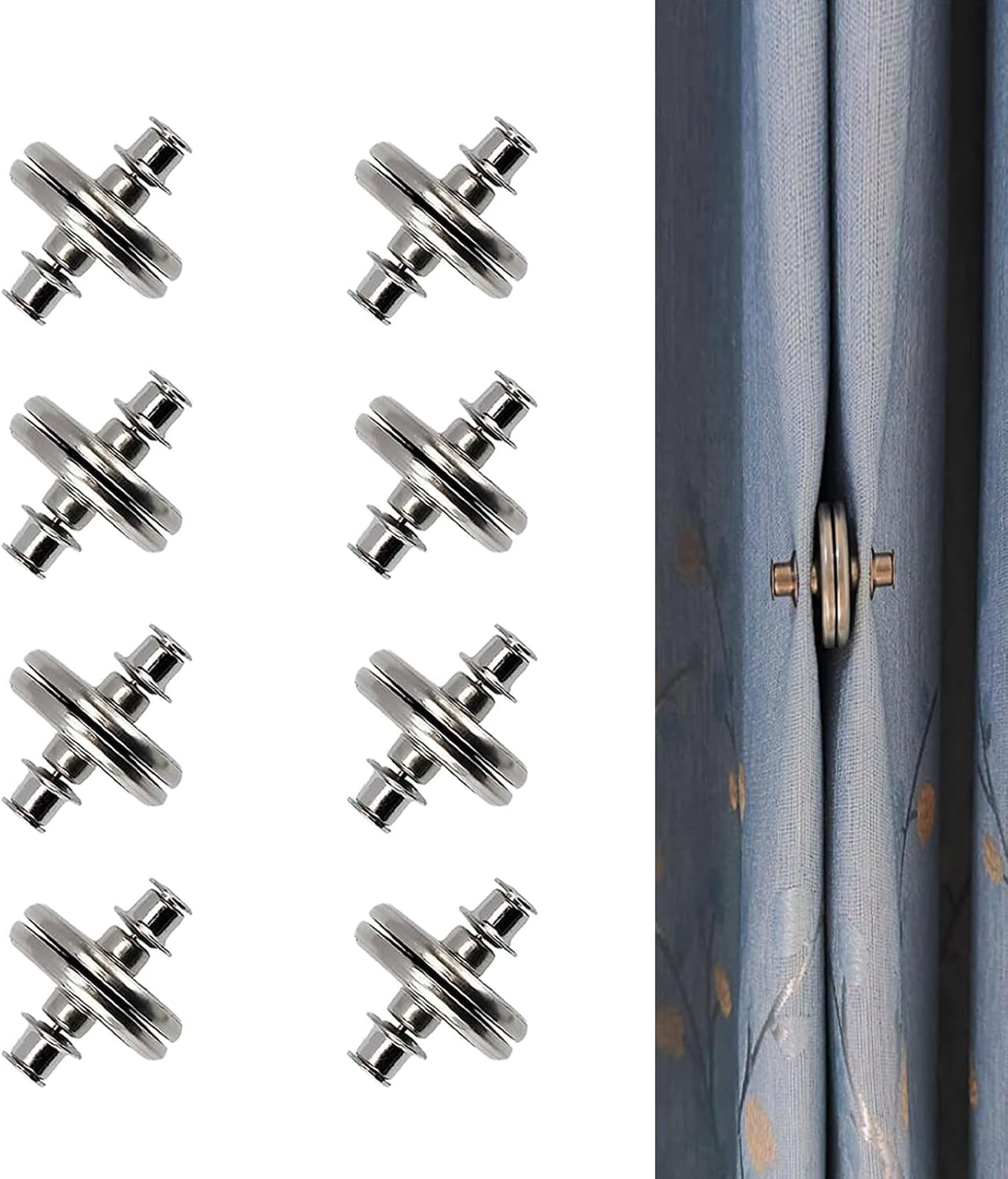 HBINGL 8 Pairs Magnetic Curtain Clips, Closure Removable Curtain ...