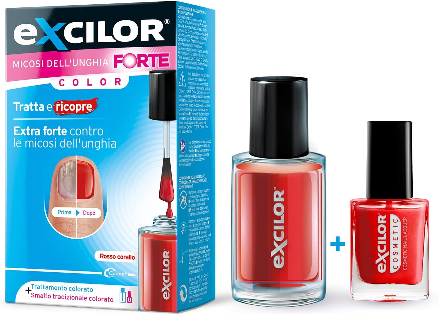 Excilor Micosi dell’Unghia FORTE COLOR - Smalto Trattamento Colorato 2 ...