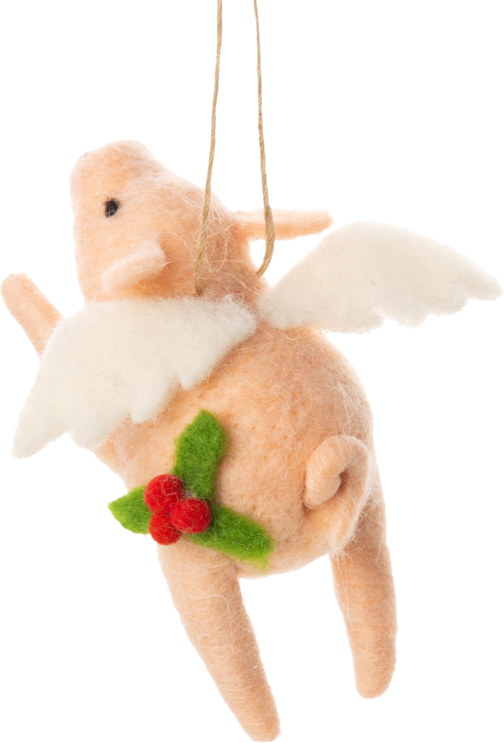 Amazon.com: The Bridge Collection Flying Pig Ornament - Primitive Felt ...