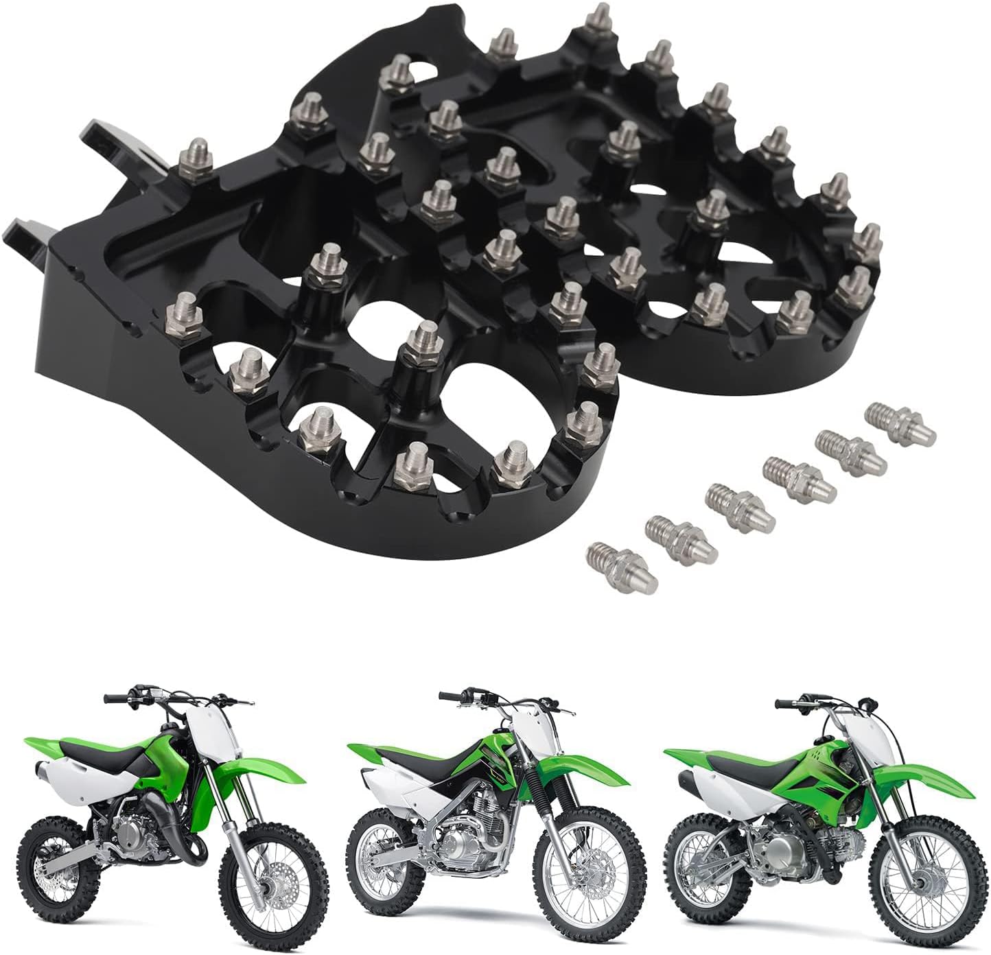 Amazon.com: KZLM Motorcycle Foot Pegs CNC Footpegs Pedal Foot Rest for ...
