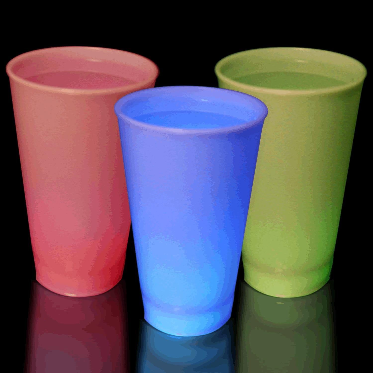 Amazon.com: blinkee One 16 Ounce Multicolor Changing LED Plastic Glow ...