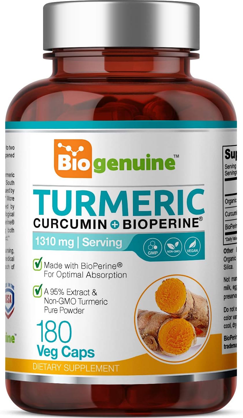 Amazon.com: Eden Pond Turmeric Curcumin with BioPerine 1500mg. Joint ...