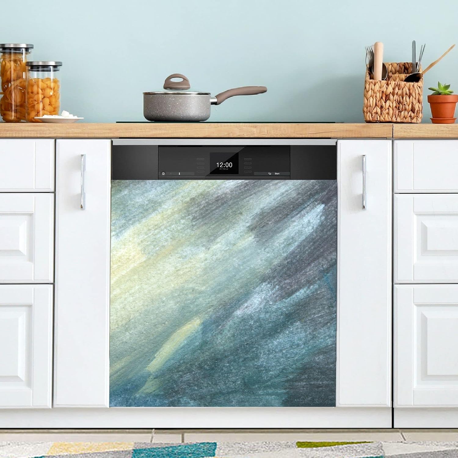 Amazon.com: Kitchen Decor Dishwasher Magnet Cover Sticker - Washing ...