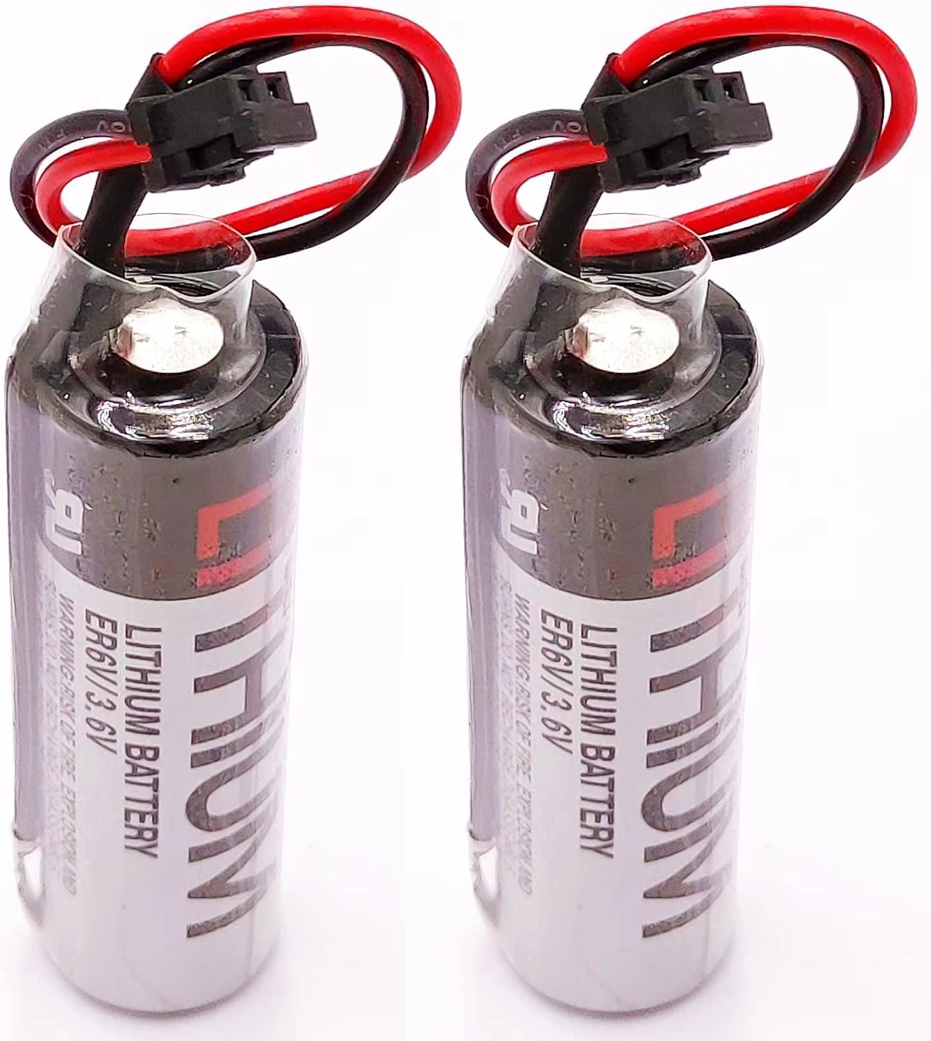 2-Pack ER6V 3.6V 2400mah Battery Compatible with Toshiba PLC Battery ...