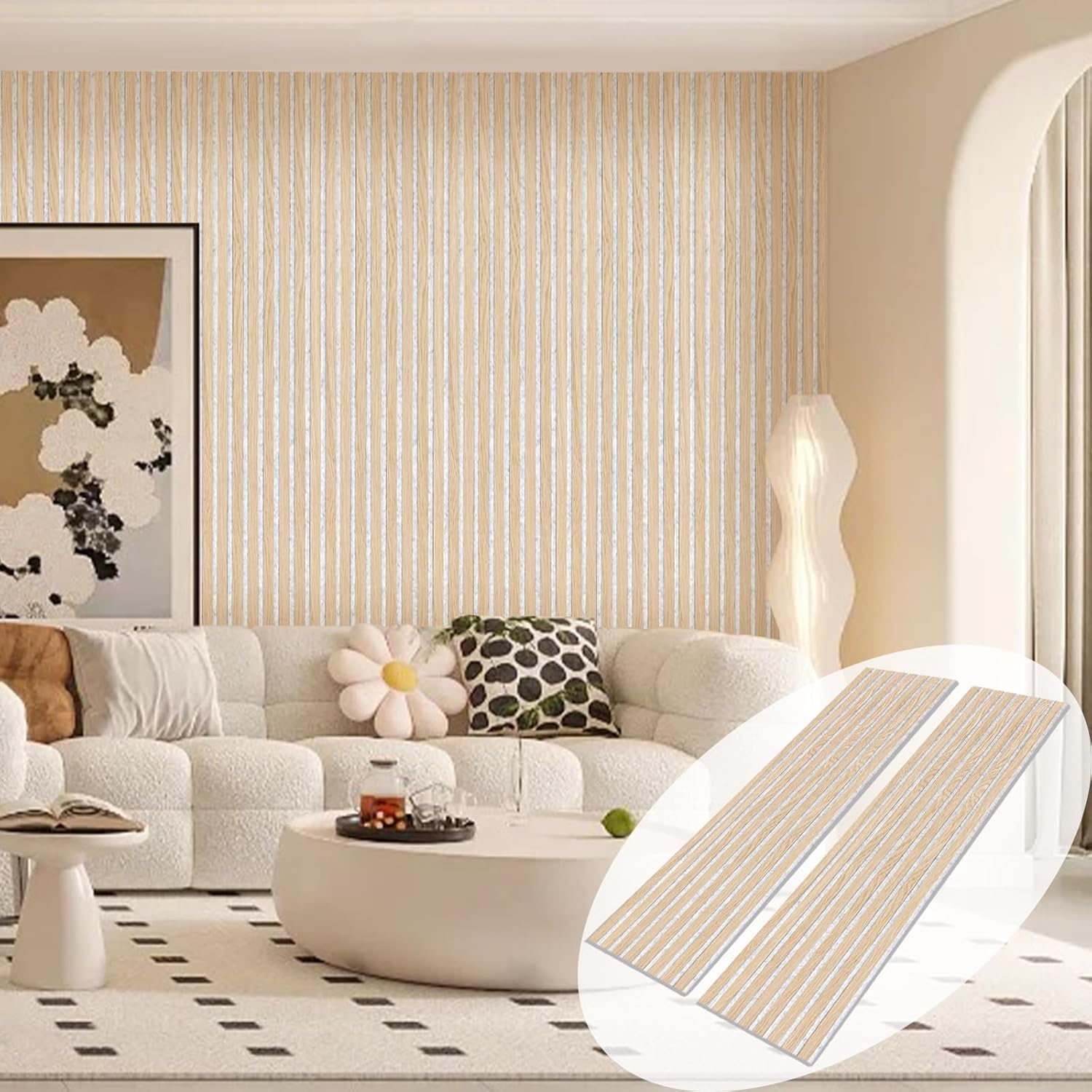 Amazon.com: ARMURO Wood Slat Wall Panel - 2 PCS Slat Wall Paneling ...