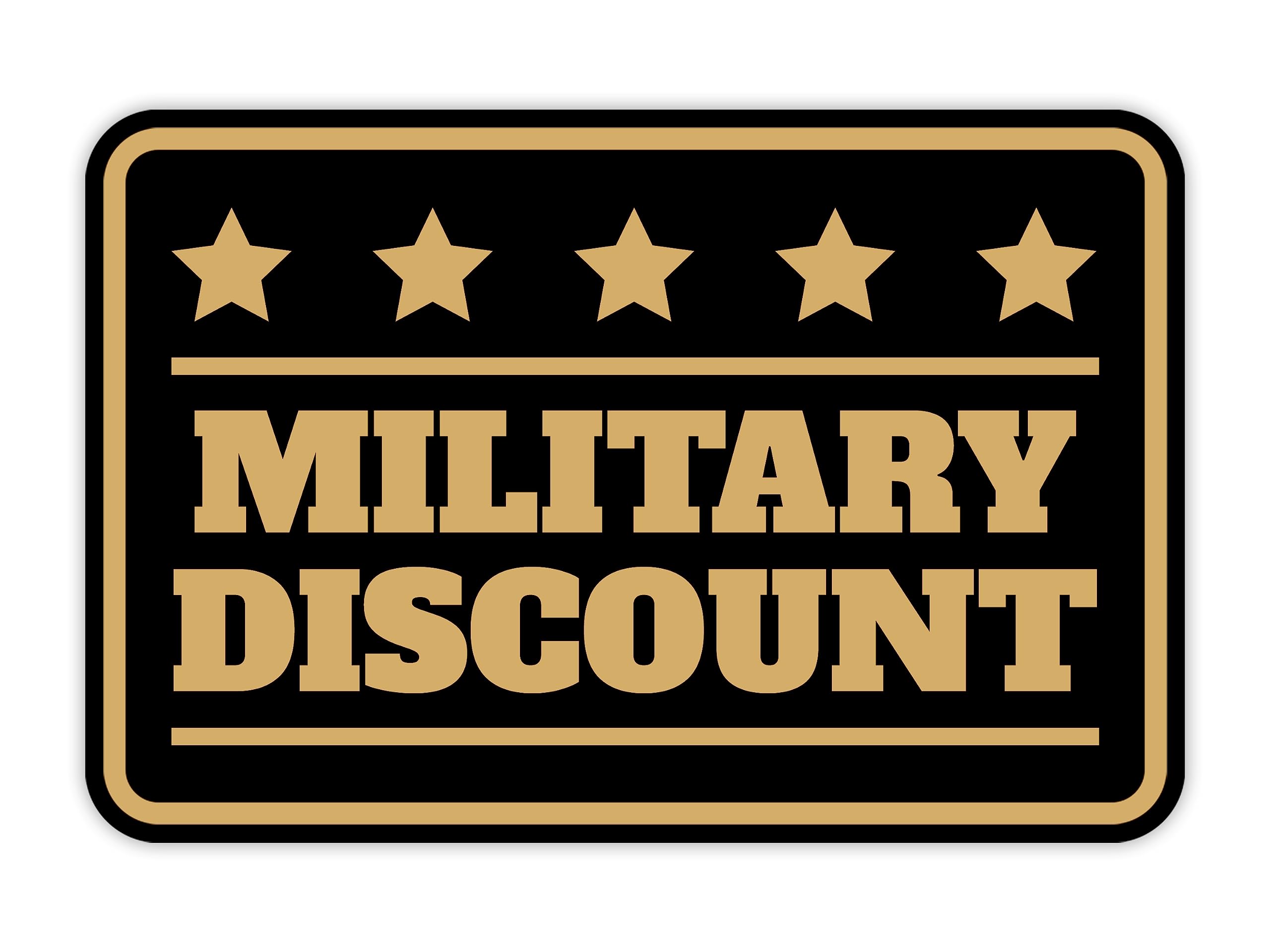Amazon.com : Signs ByLITA Classic Framed Military Discount Sign (Black ...