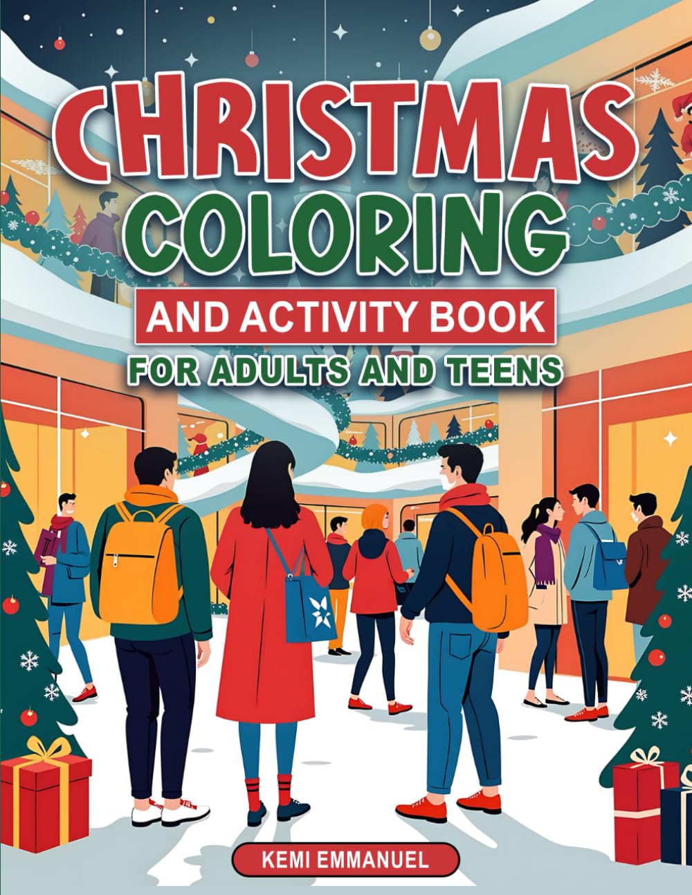 Amazon.com: Christmas Colouring and Activity Book for Adults and Teens ...