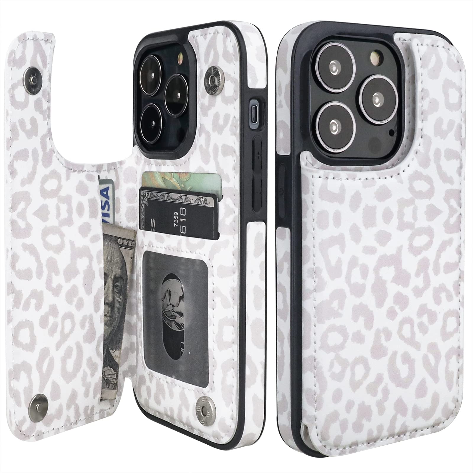 Amazon.com: HAOPINSH for iPhone 13 Pro Case Wallet with Card Holder ...