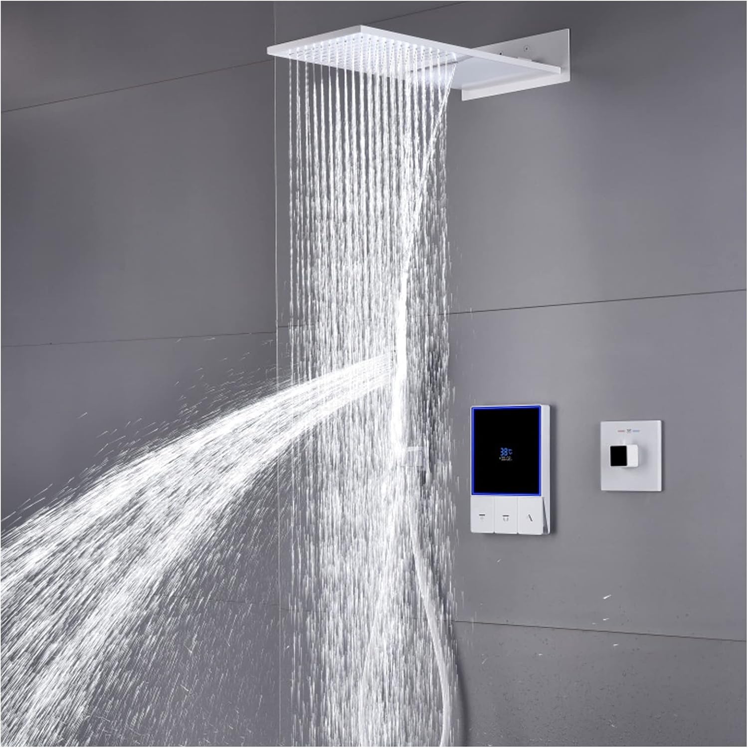 Ksunun Thermostatic Shower System,Waterfall Rain Shower Head And ...