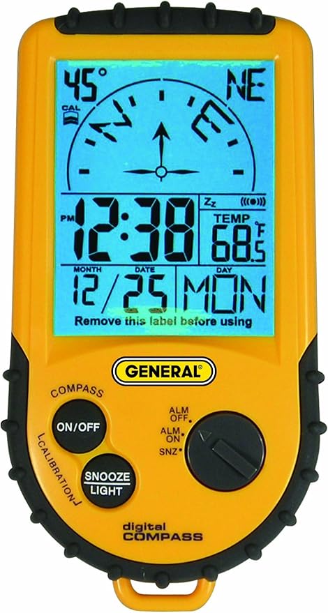 General Tools & Instruments DC360BL Digital Compass with Blue Backlight ...