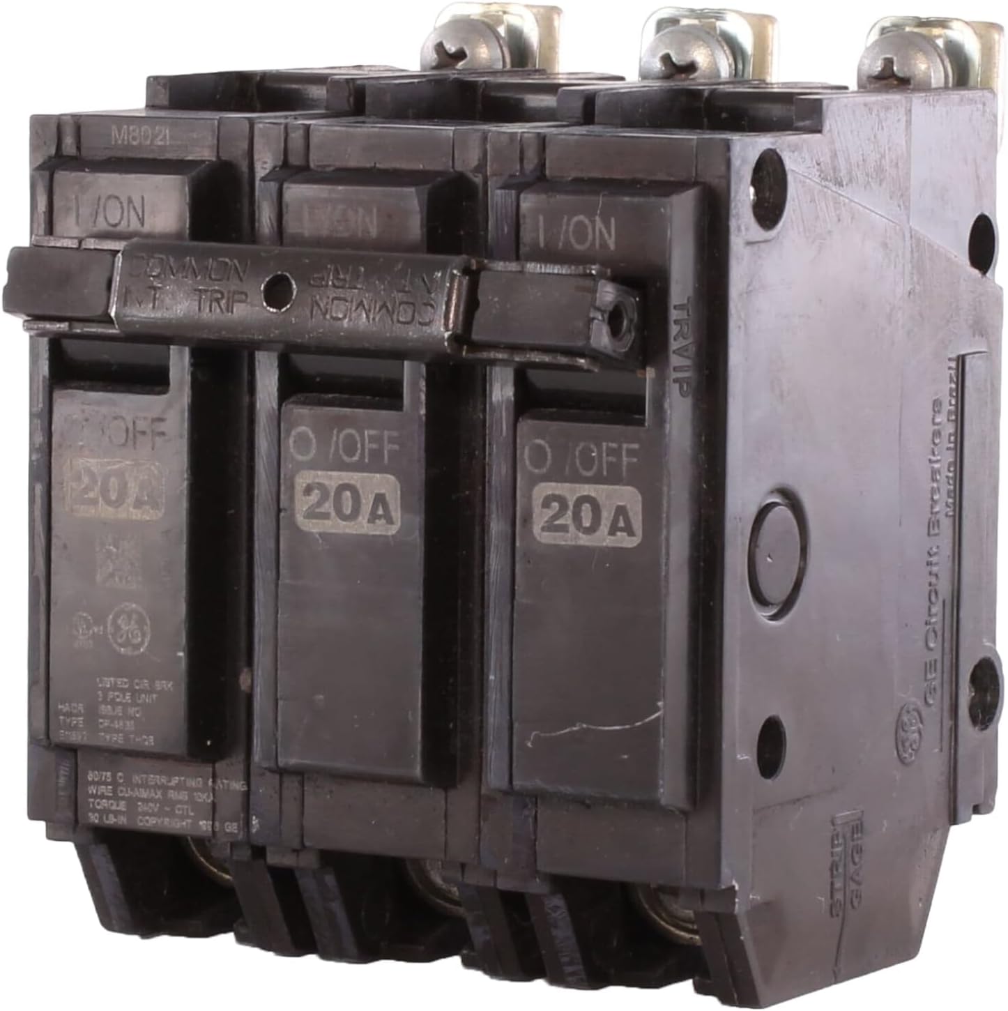 ABB TEY/Q-Line® THQB32020 3-Pole Miniature Circuit Breaker • 20A Triple ...