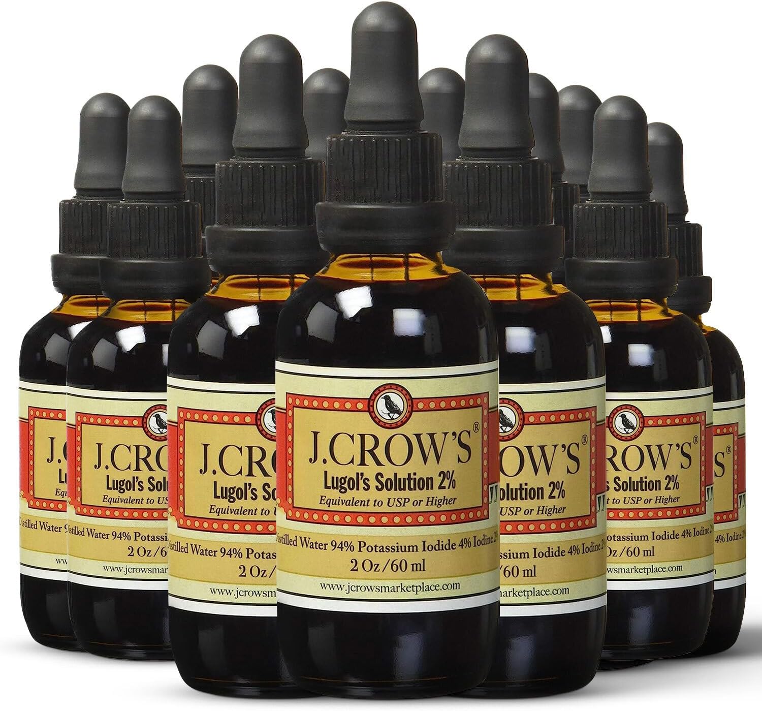 Amazon.com: J.Crow's Lugol's Iodine Solution, 2 oz., Twin Pack (2 ...