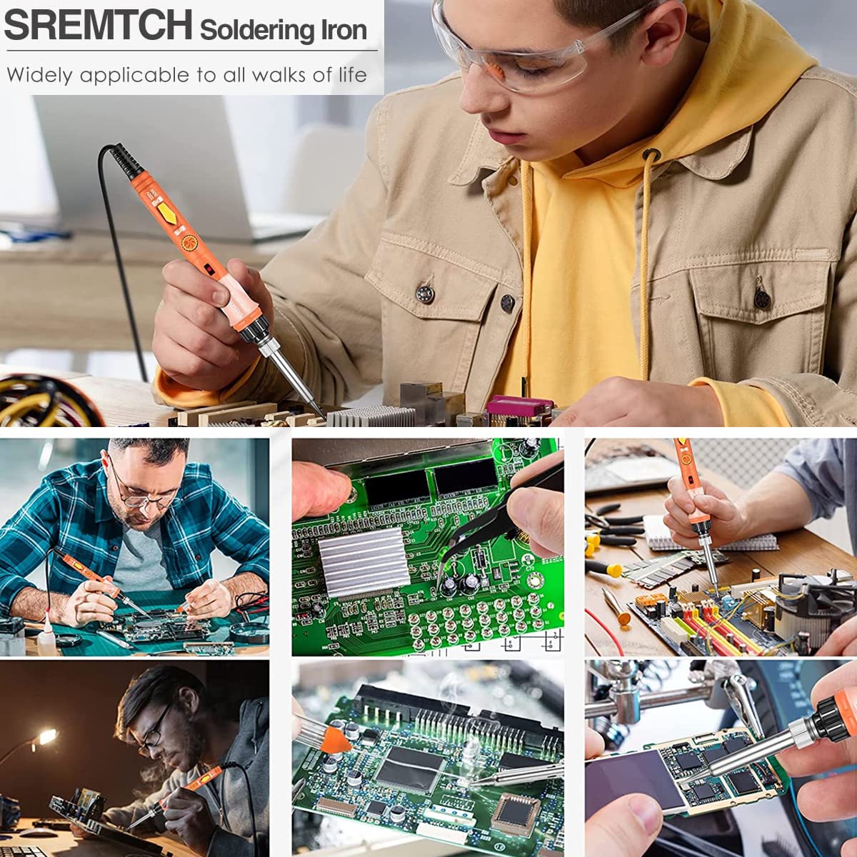 Snapklik.com : Soldering Iron, SREMTCH 60W Soldering Irons Kit