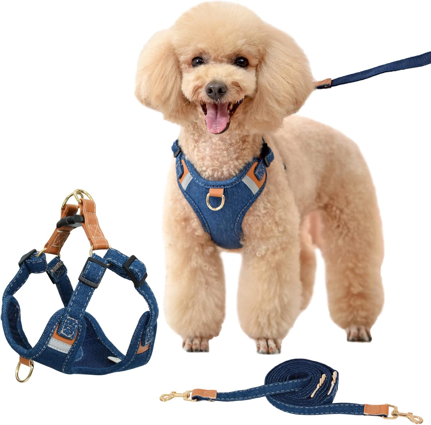 Amazon.com : BELLA & PAL No Pull Small Dog Harness with Multifunction ...