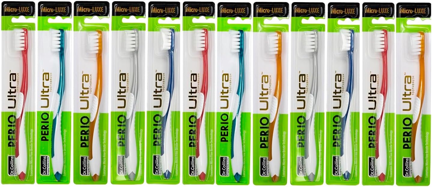 Amazon.com : Dr. Collins Perio Ultra Toothbrush (12 Count (Colors Vary ...