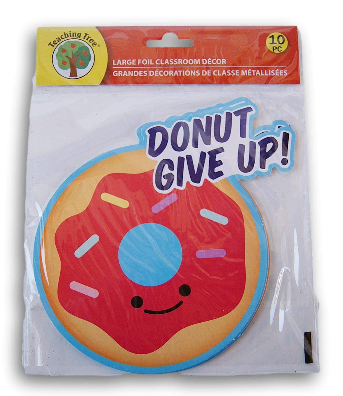 Donut Give Up! Classroom Decor Foil Paper Cut-Outs - 10 Count : Amazon ...