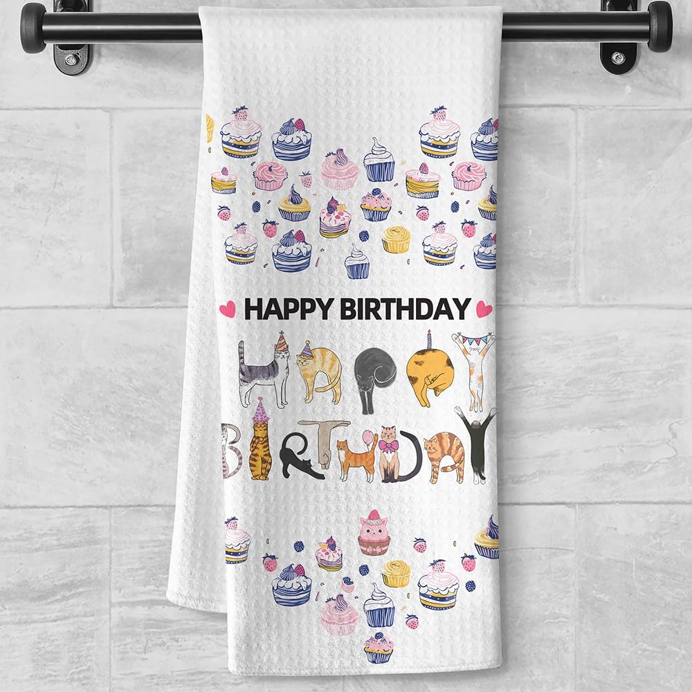 Amazon.com: XCHI Happy Birthday Gifts Colorful Dots Kitchen Towels Dish ...