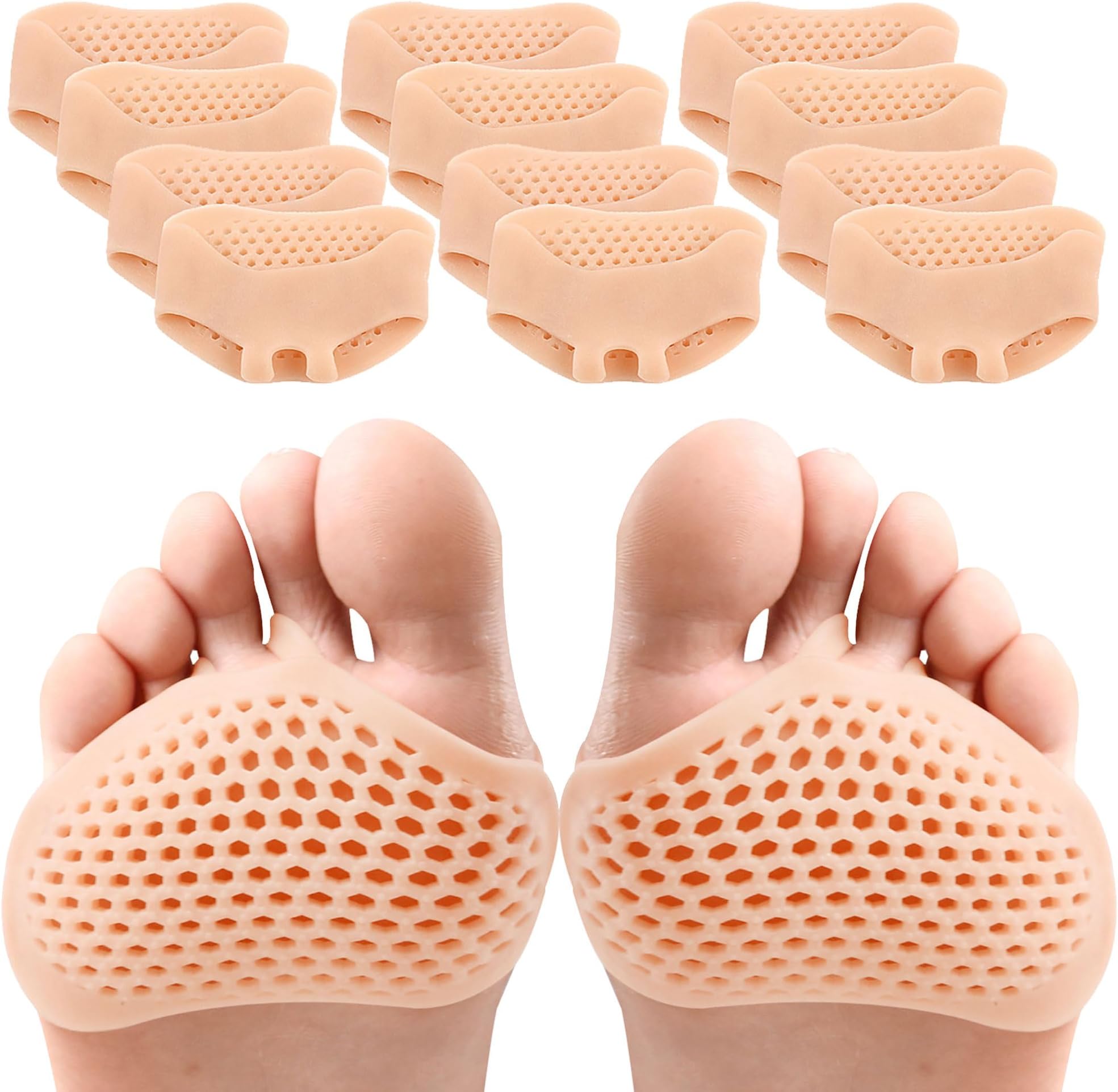 Amazon.com: Metatarsal Gel Pads 6 Pair (12 Pack) - Reusable Ball of ...
