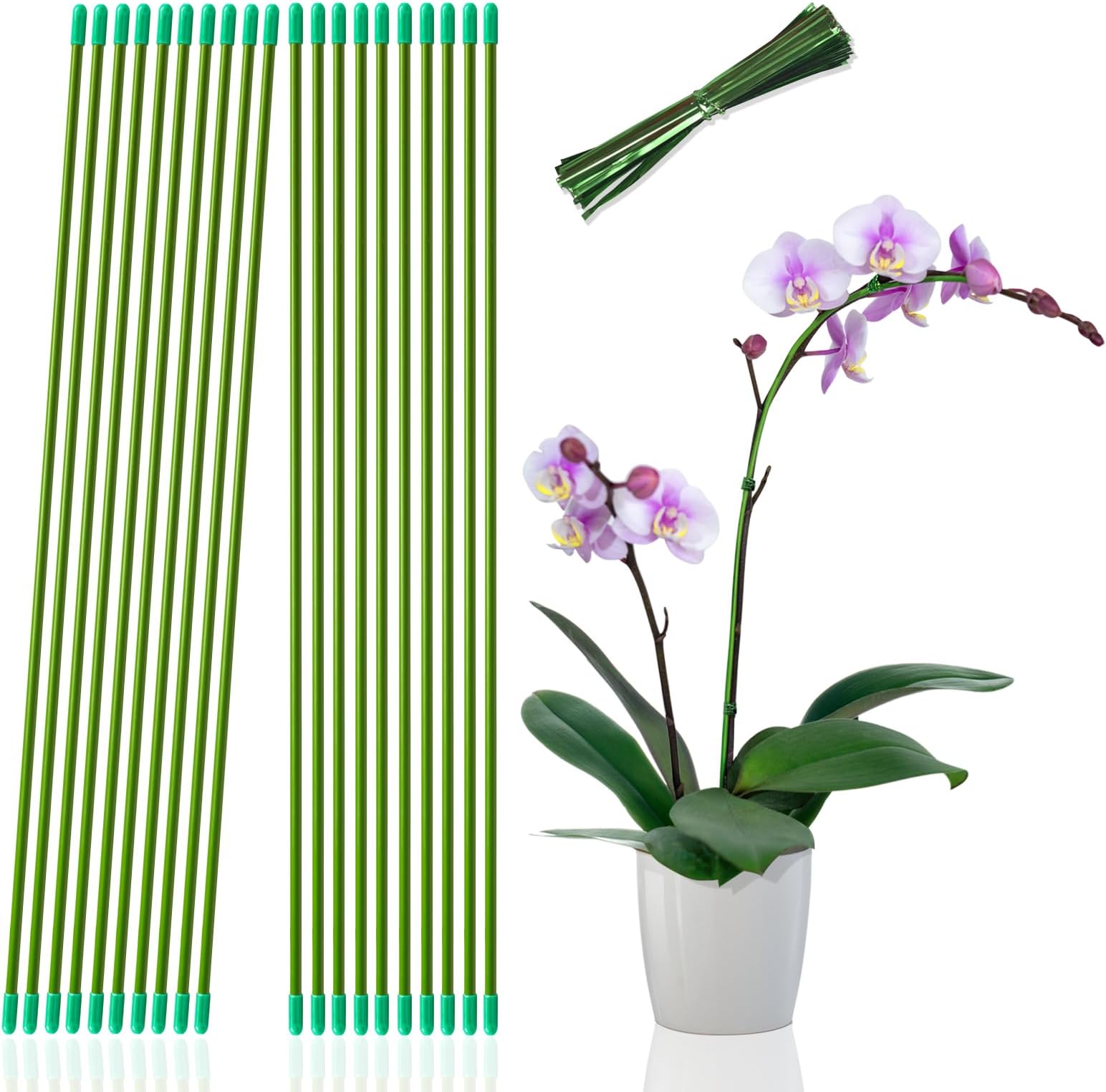 Amazon.com : RTWAY 6 Pack Metal Garden Stakes, 4ft Rust-Free Bendable ...