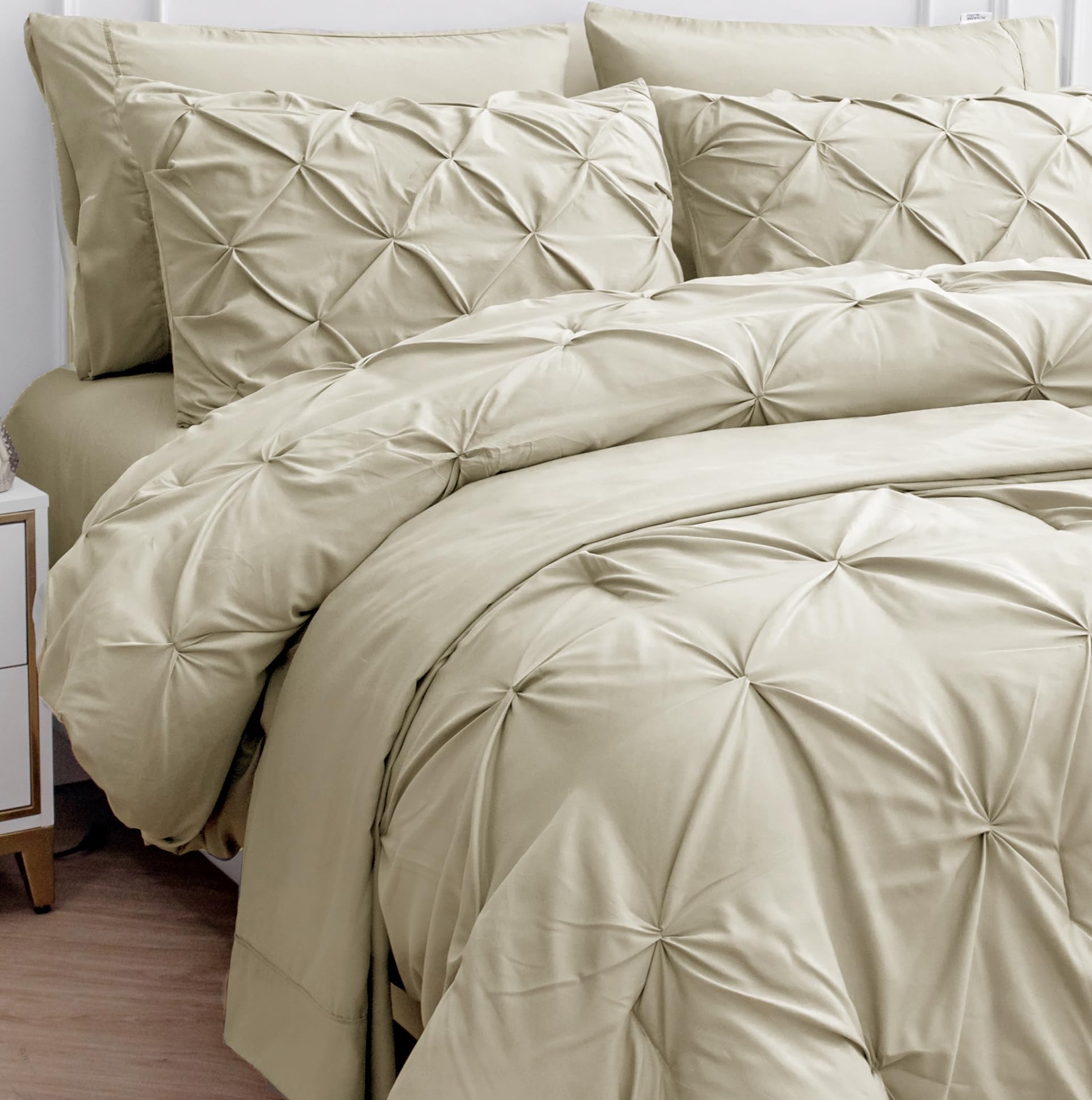 Amazon.com: Lane Linen Queen Comforter Set with Sheets, 7 Piece Queen ...