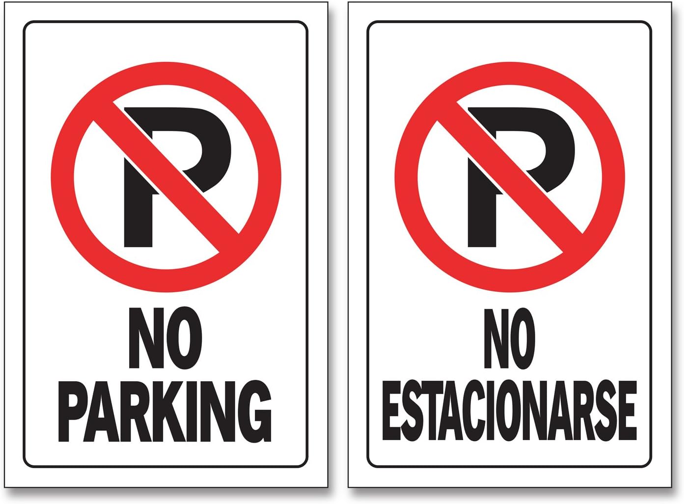 Hillman 843447 No Parking No Estacionarse 2 Sided Reversible Bilingual ...