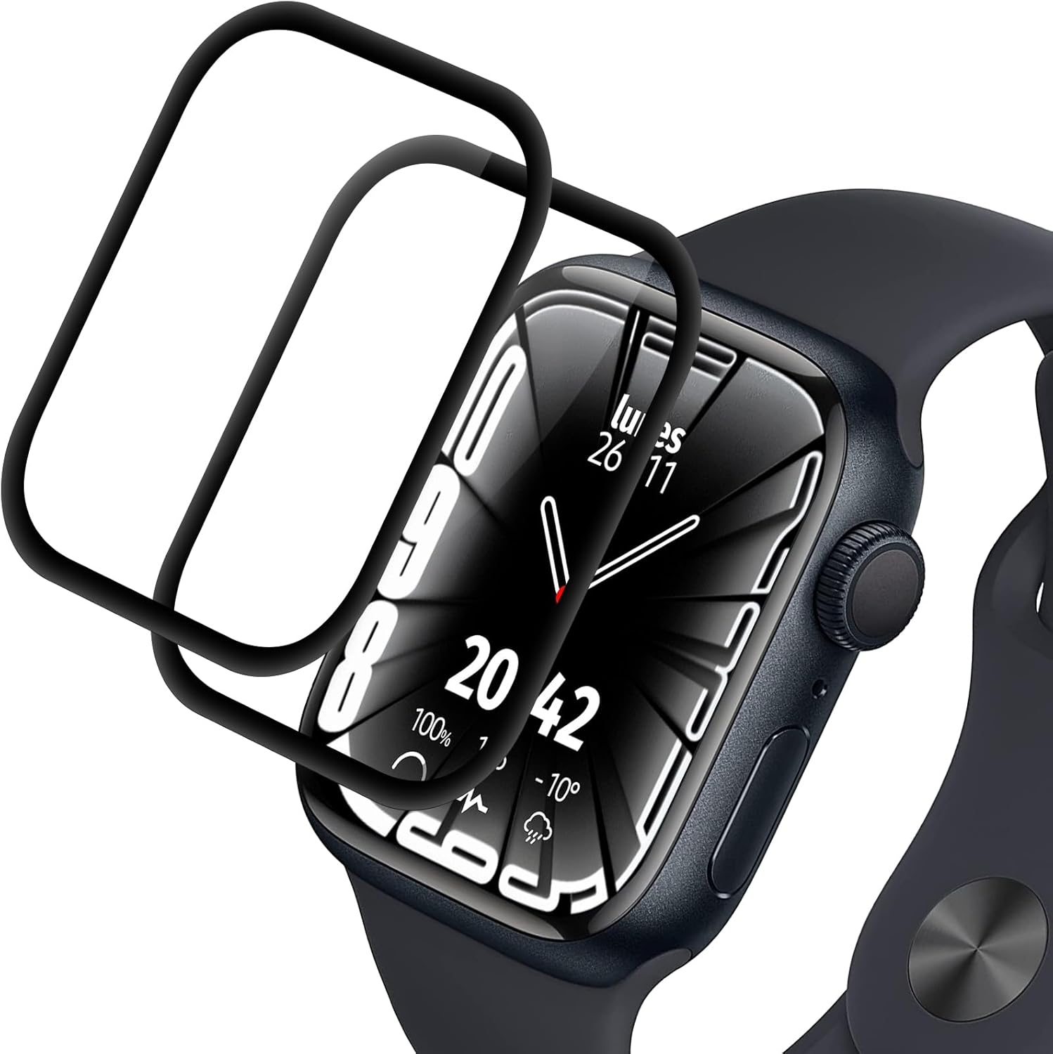 Supershieldz Screen Protector for Apple Watch Series 9/8/7 45mm, 3D ...