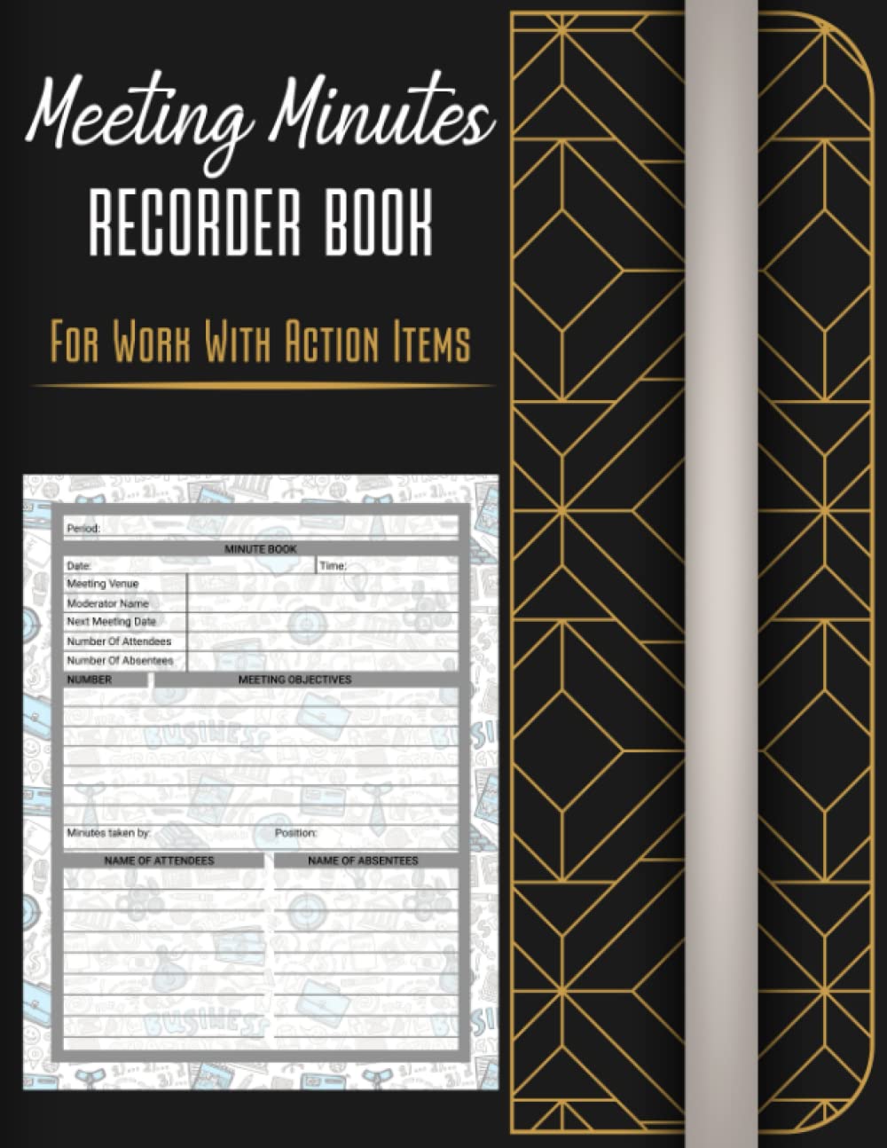 Amazon | Meeting Minutes Recorder Template For Work With Action Items ...