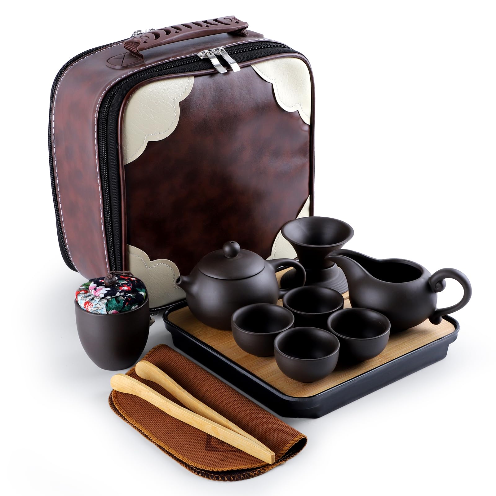 Amazon.com | Portable Travel Gongfu Tea Set, Traditional Chinese Tea ...