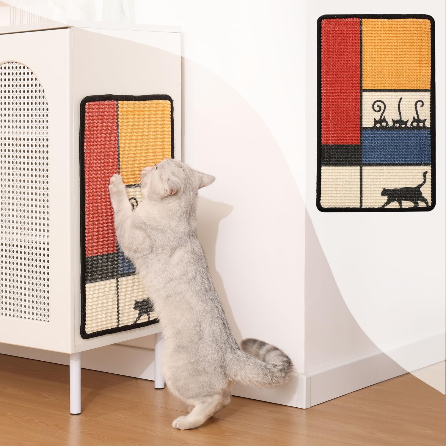 Amazon.com : Sisal Cat Scratcher Post Mat (Use on Wall, Couch and ...