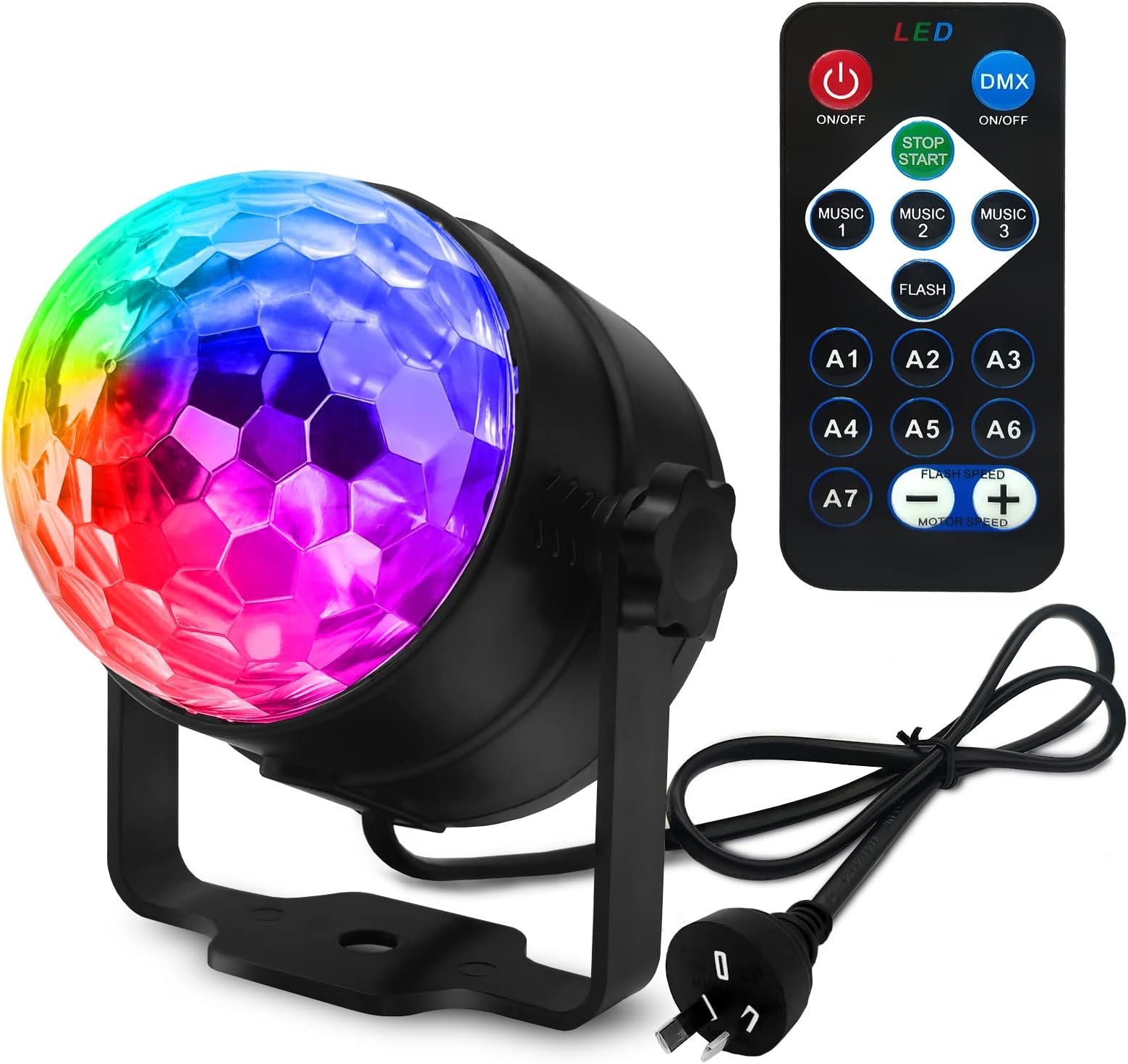 CATPOWER Pack of 2, Remote Control Portable Sound Activated Party ...